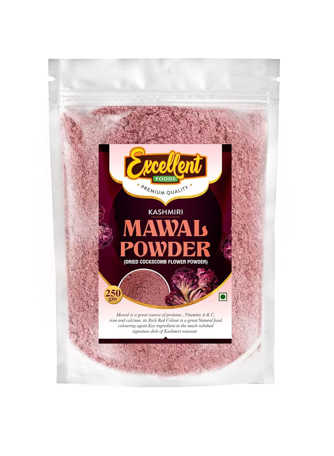 EXCELLENT FOODS - Kashmiri Mawal / Cockscomb Powder 250g : Amazon.in ...