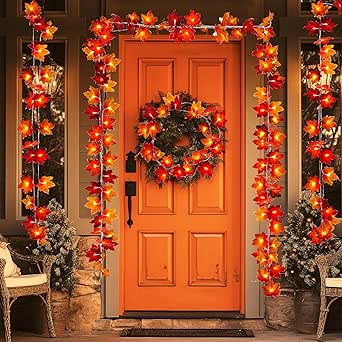 Amazon.com: 2 Pack Maple Leaf Light, Fall Decorations For Home, Total ...