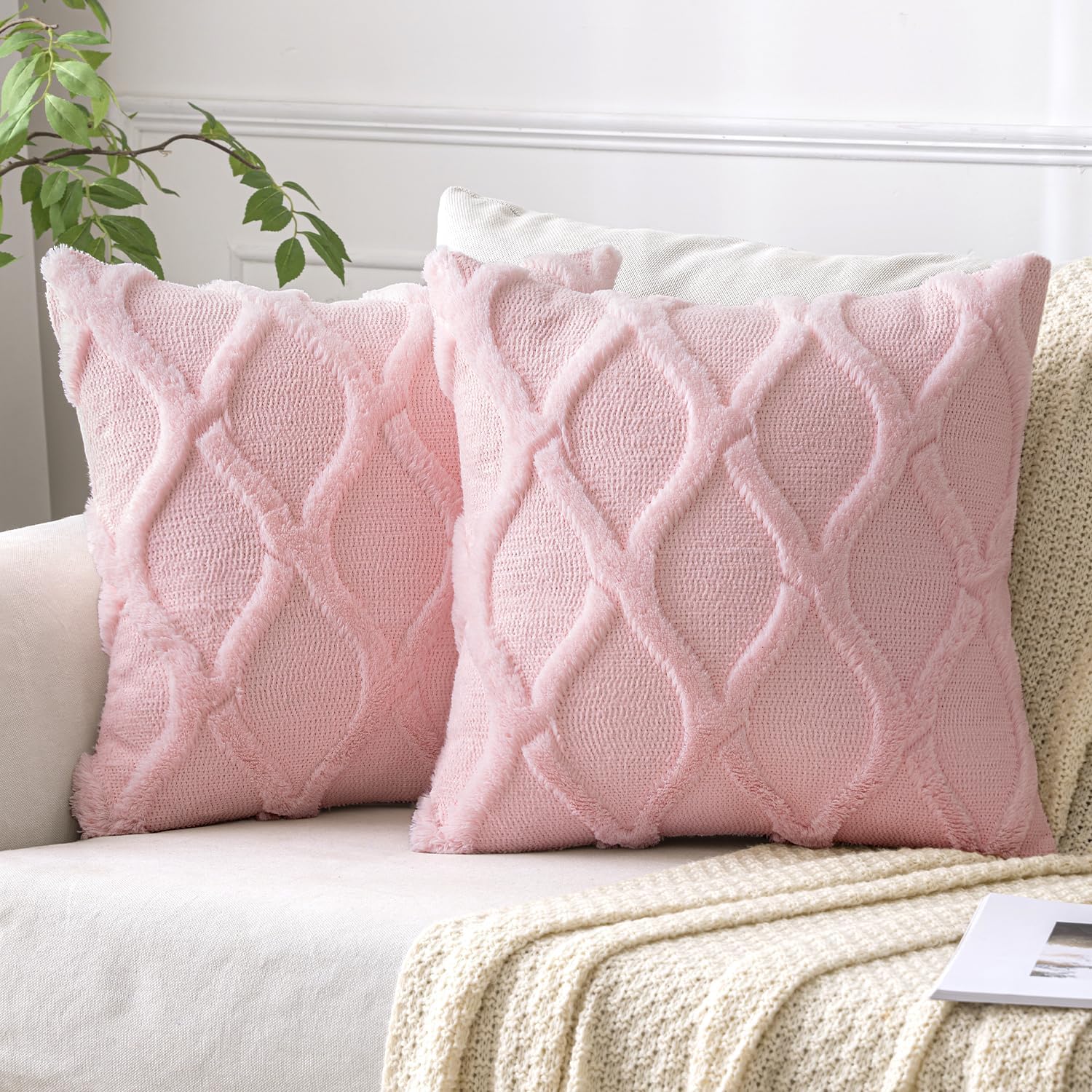 Amazon.com: MIULEE Spring Decorative Throw Pillow Covers Light Pink ...