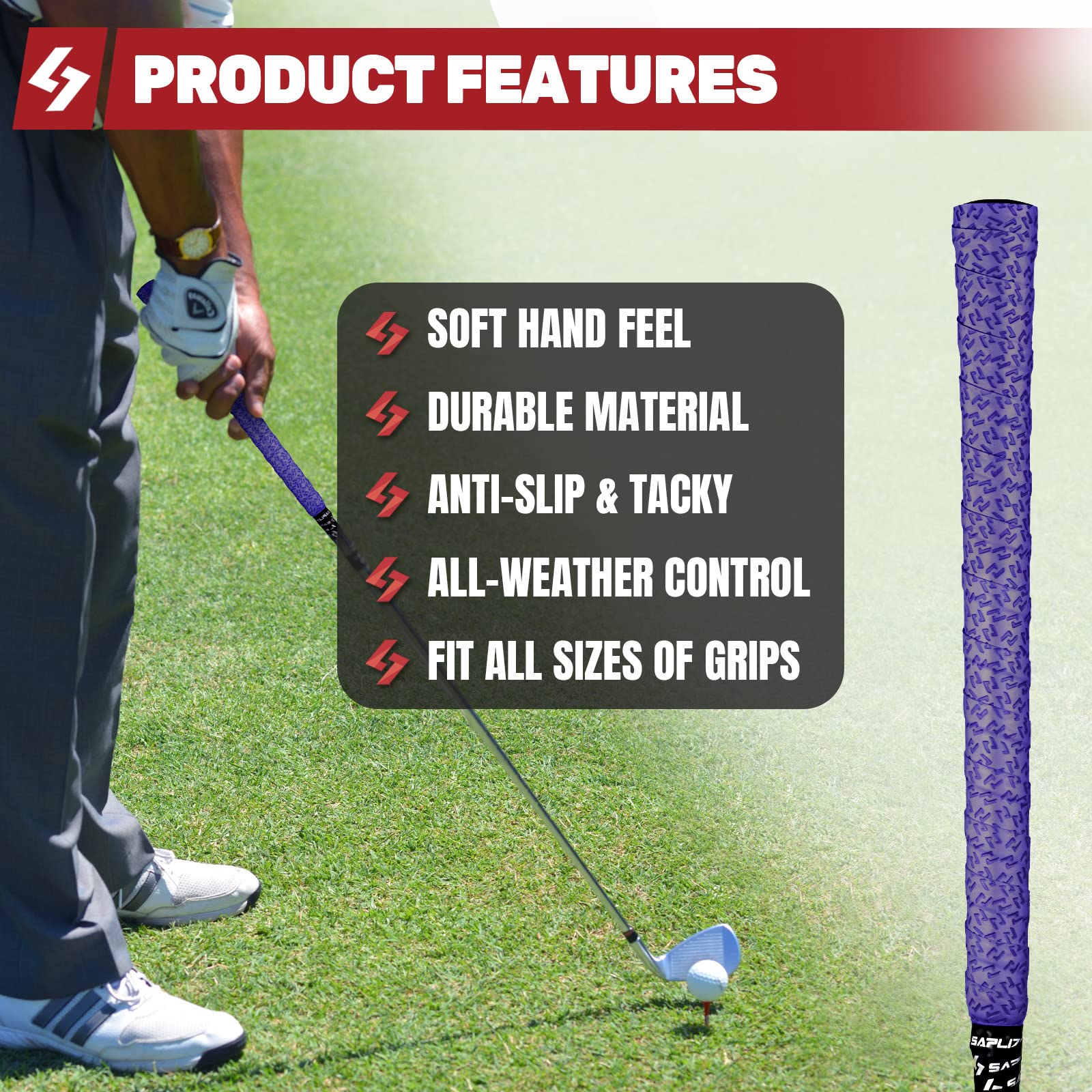 Snapklik.com : Golf Grip Wrapping Tapes, 15-Pack Tacky PU Overgrip ...