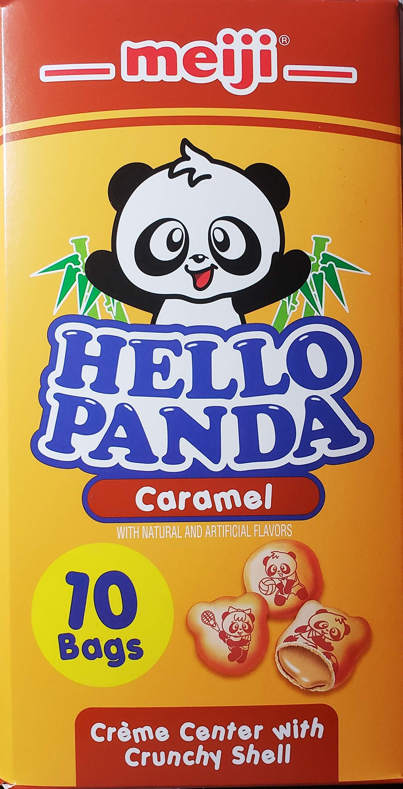 Amazon.com : Meiji - Hello Panda Milk Cream Biscuits (Large Box) 9.1 Oz ...