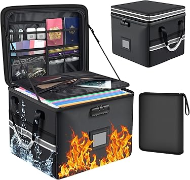 Amazon.com: 5200°F Upgraded Fireproof Document Box & Fireproof ...