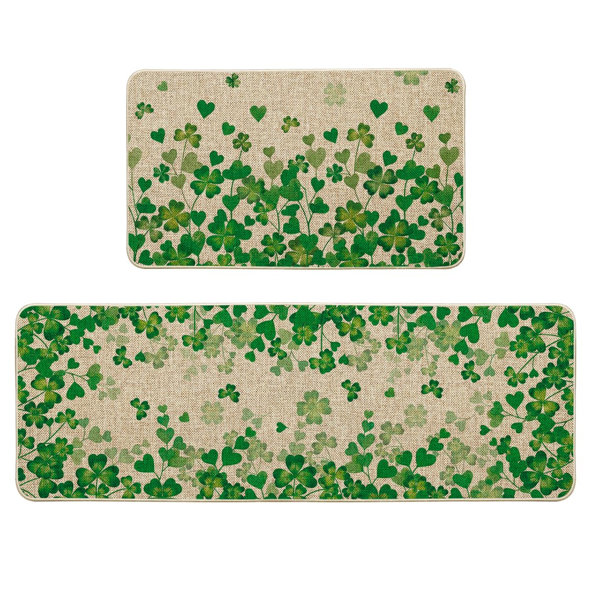 Amazon.com: Artoid Mode Shamrock Clover St. Patrick's Day Kitchen Mats ...