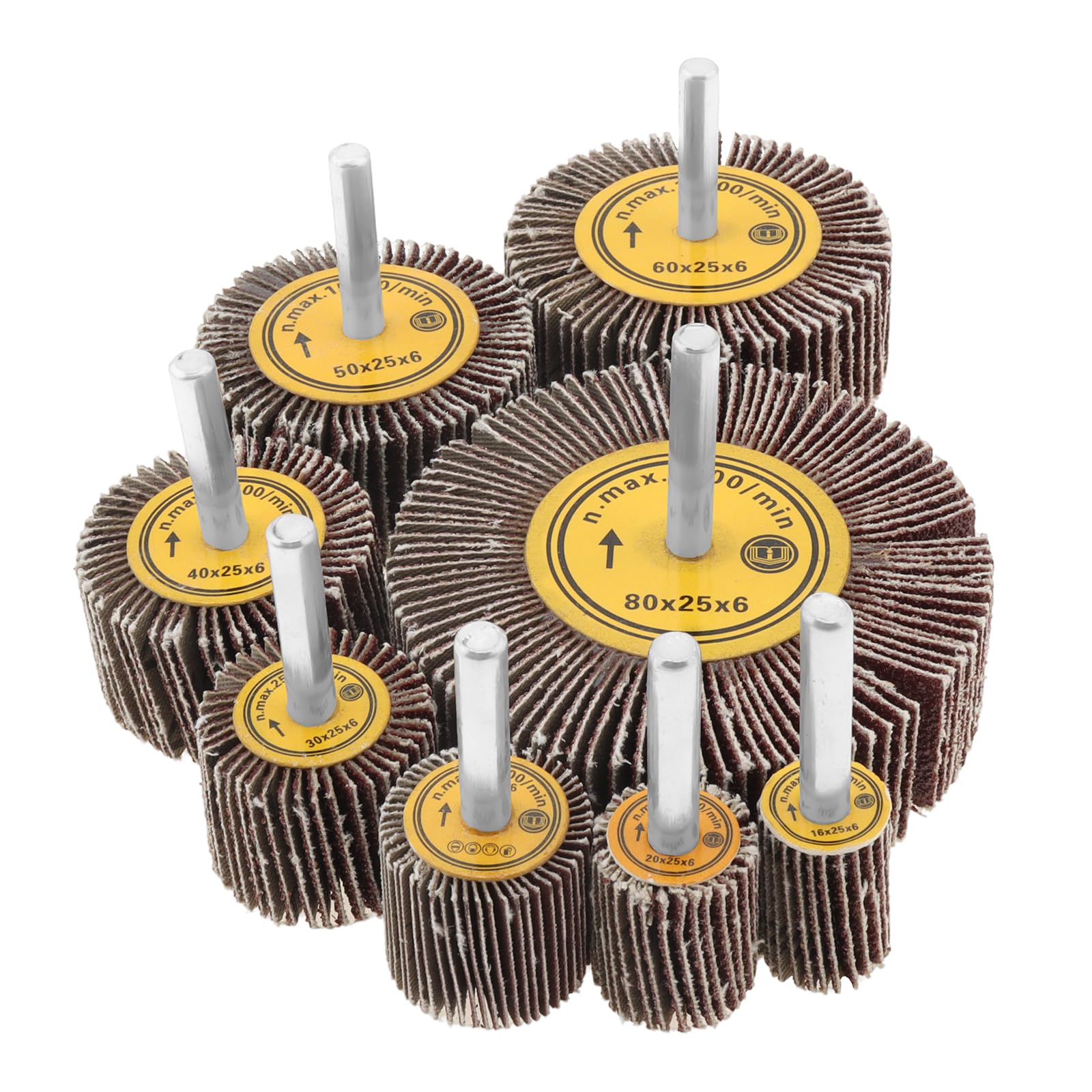 Snapklik.com : Abrasive Flap Wheel Sander Kits, 8 Pcs 80 Grit Sanding ...