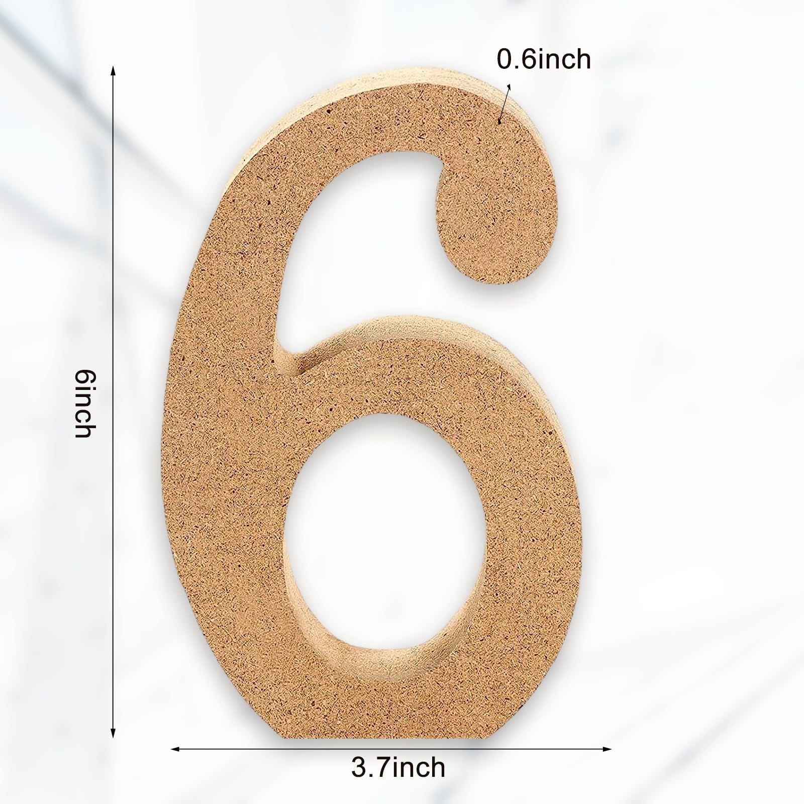 Snapklik.com : AOCEAN 6 Inch Designable Wood Numbers Unfinished Wood ...