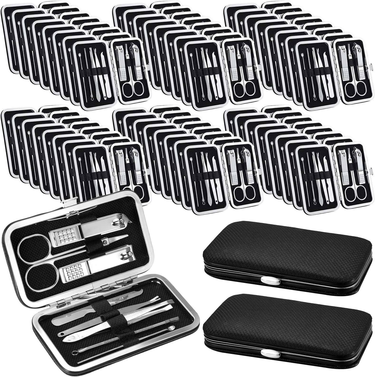 Amazon.com : Geosar 50 Set Travel Manicure Kit Nail Clippers Pedicure ...