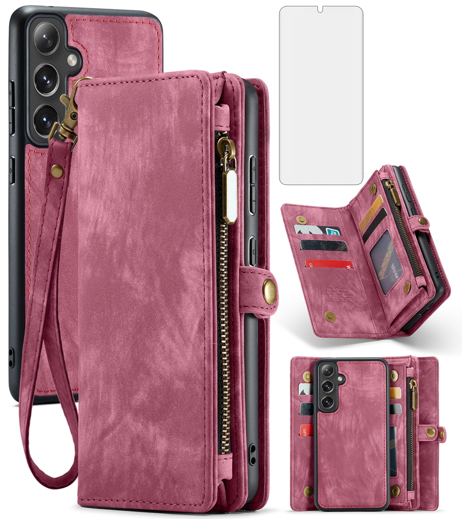 Snapklik.com : Asuwish Phone Case For Samsung Galaxy S24 Plus S24+ 5G Zipper Wallet Magnetic ...