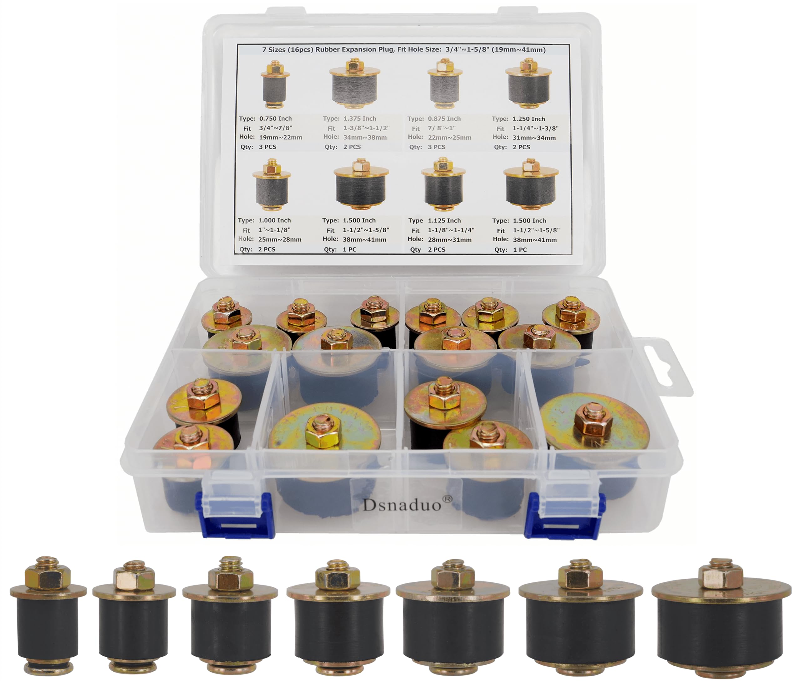 Amazon.com: Dsnaduo 16pcs 7 Sizes Automotive Expandable Freeze Plugs ...