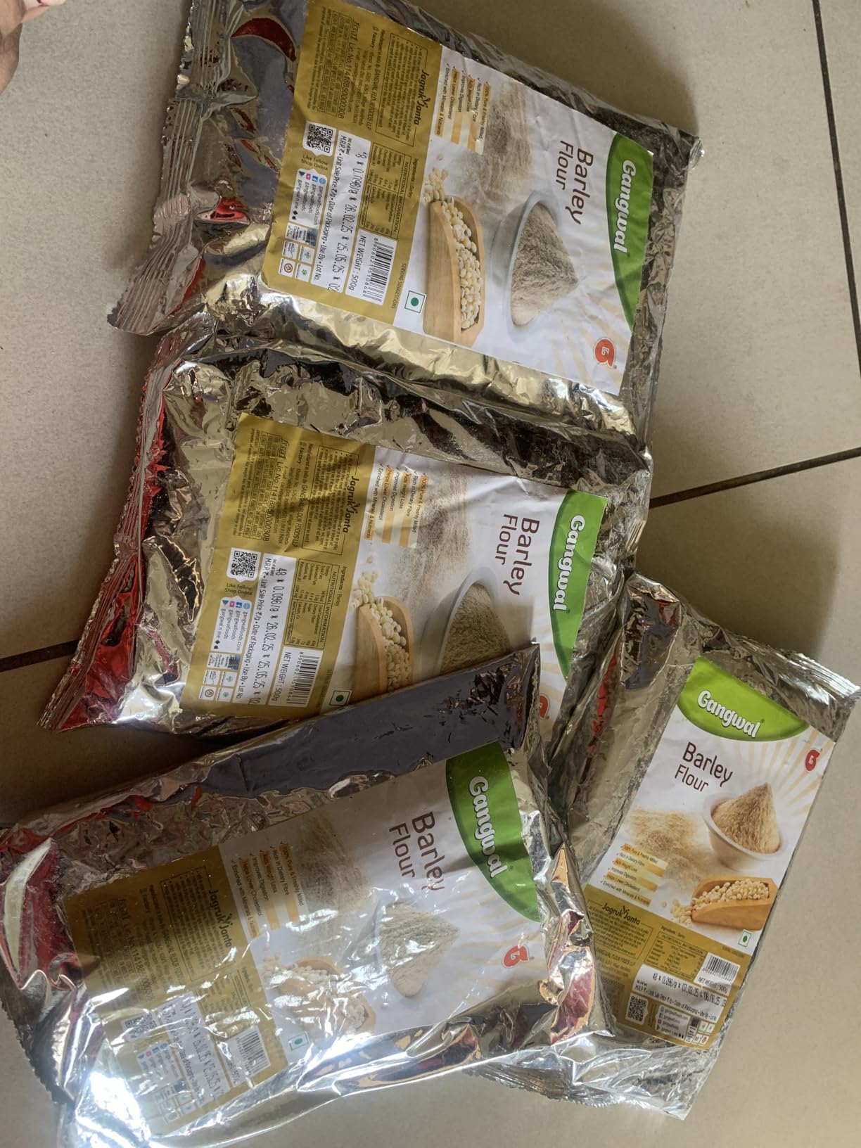 Gangwal Barley Flour (Jau Atta) 500g | 100% Natural Pearl Barley Flour ...