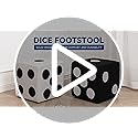 Amazon.com: DSGAMER Dice Ottoman Cube Chair, Small Square Footstool ...