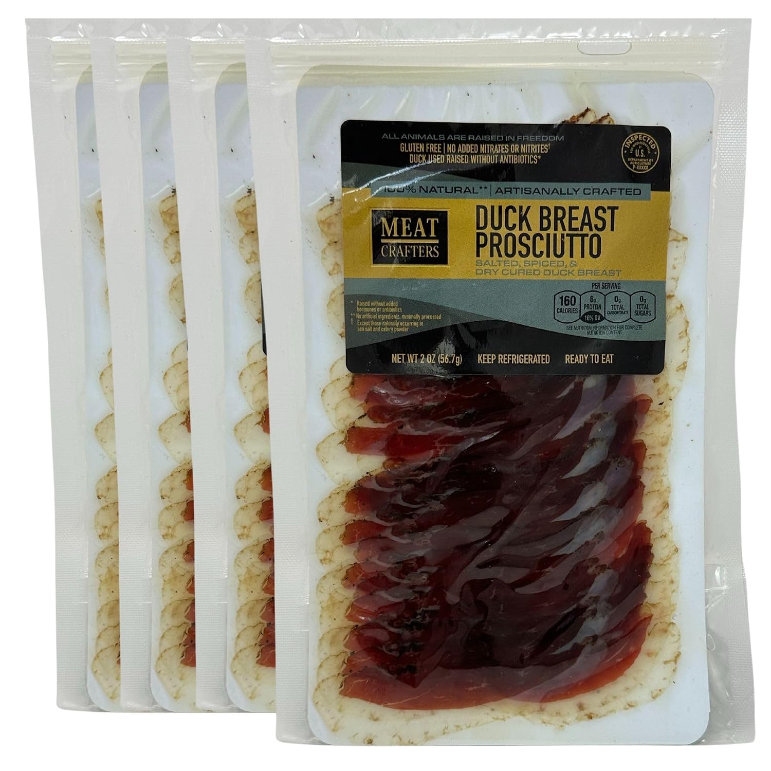 Amazon.com: MeatCrafters Sliced Duck Breast Prosciutto, Dry Cured ...