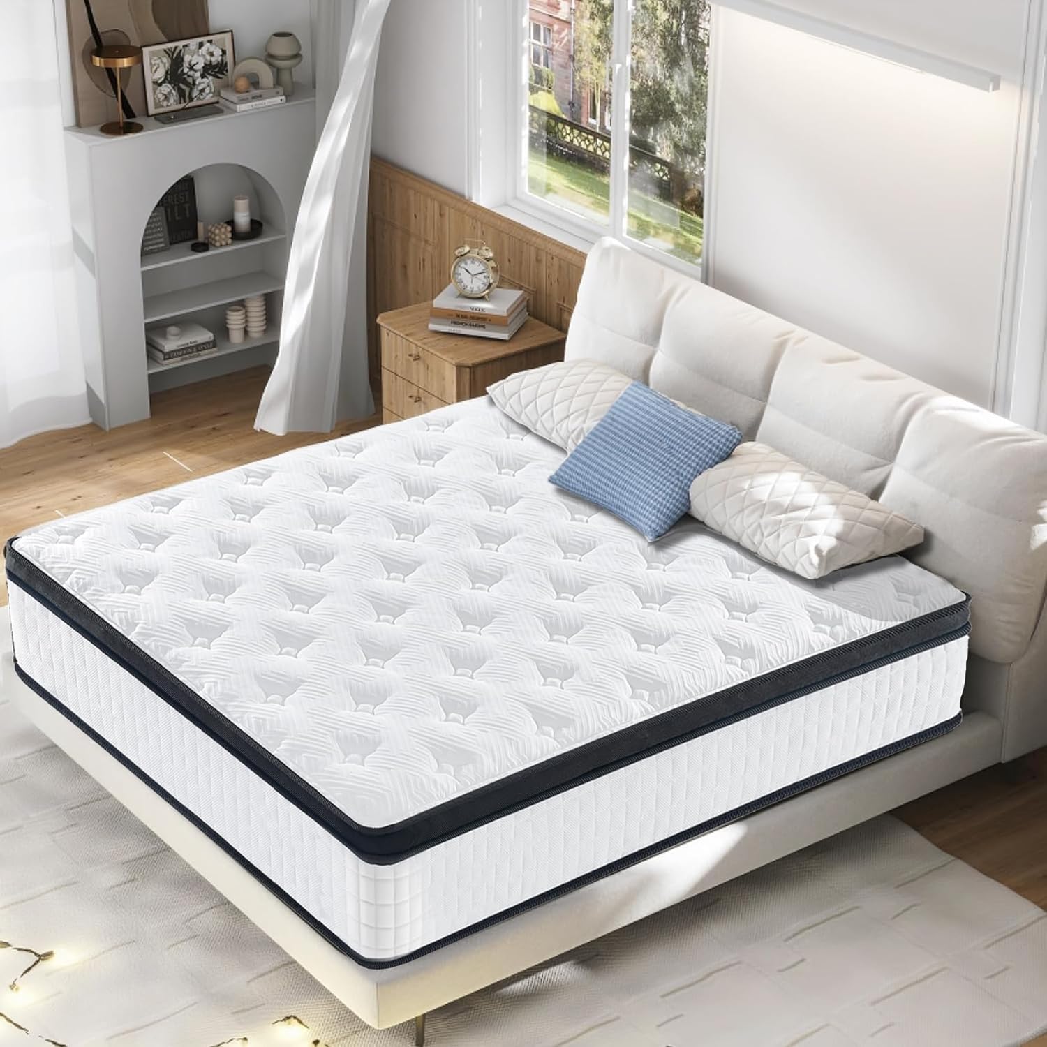 Amazon.com: MWrouqfur 12 Inch Hybrid Twin XL Mattress in a Box for Back ...