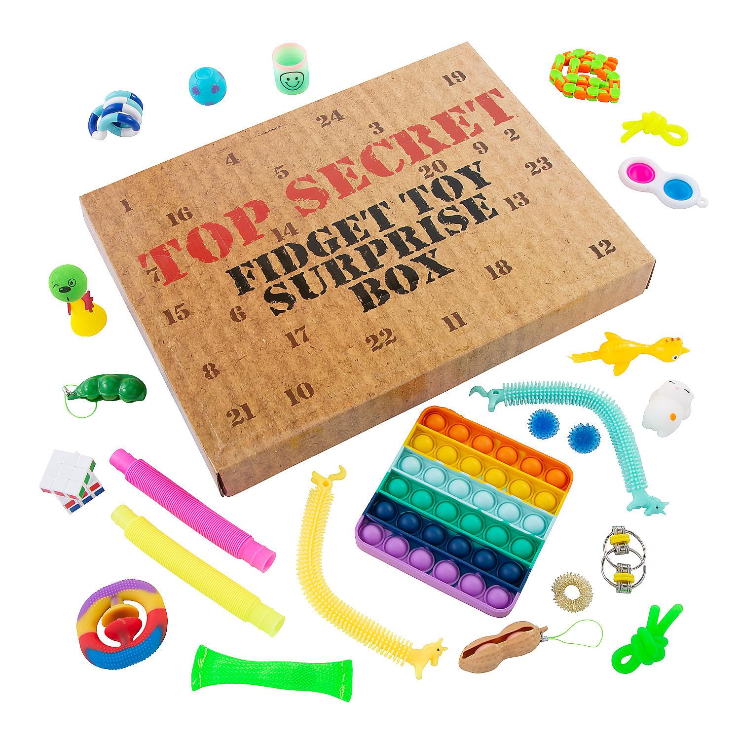 Amazon.com: Surprise Box with Fidget Toy Assortment, 24 Pieces : Toys ...