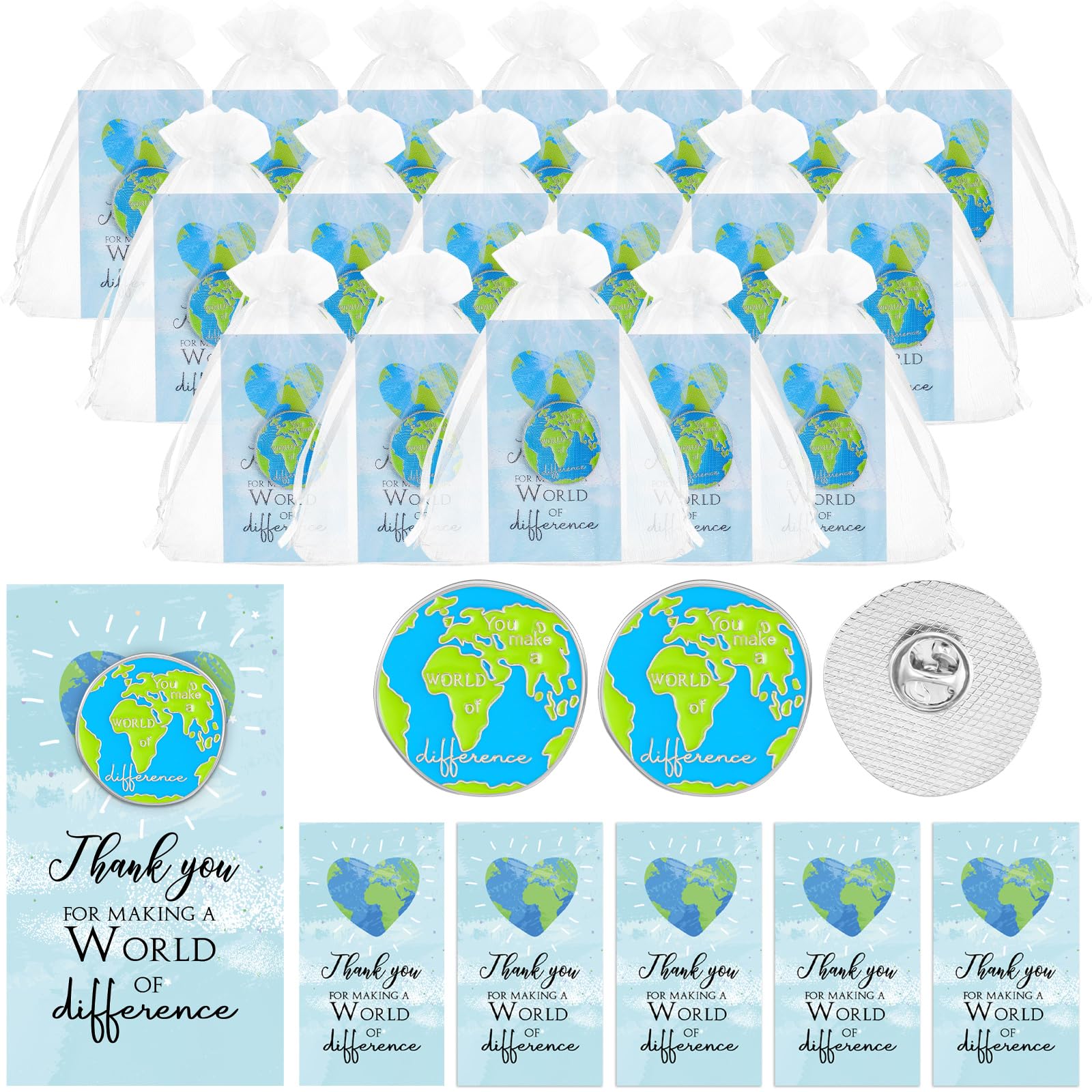Snapklik.com : 50 Set Earth Appreciation Award Pins Inspirational Lapel ...