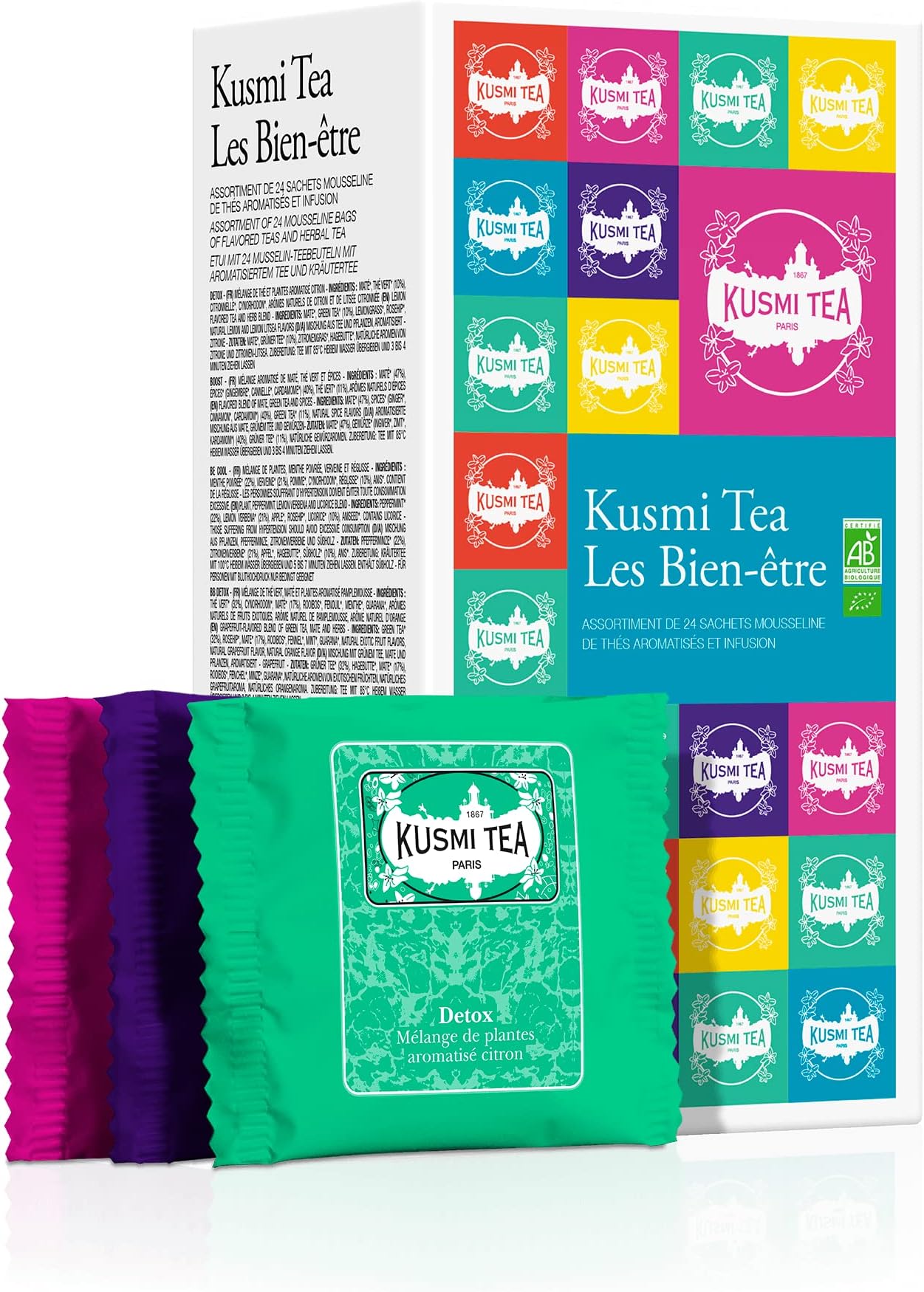 Amazon.com: Kusmi Tea - Organic Wellness Gift Set - Teas and Infusions ...
