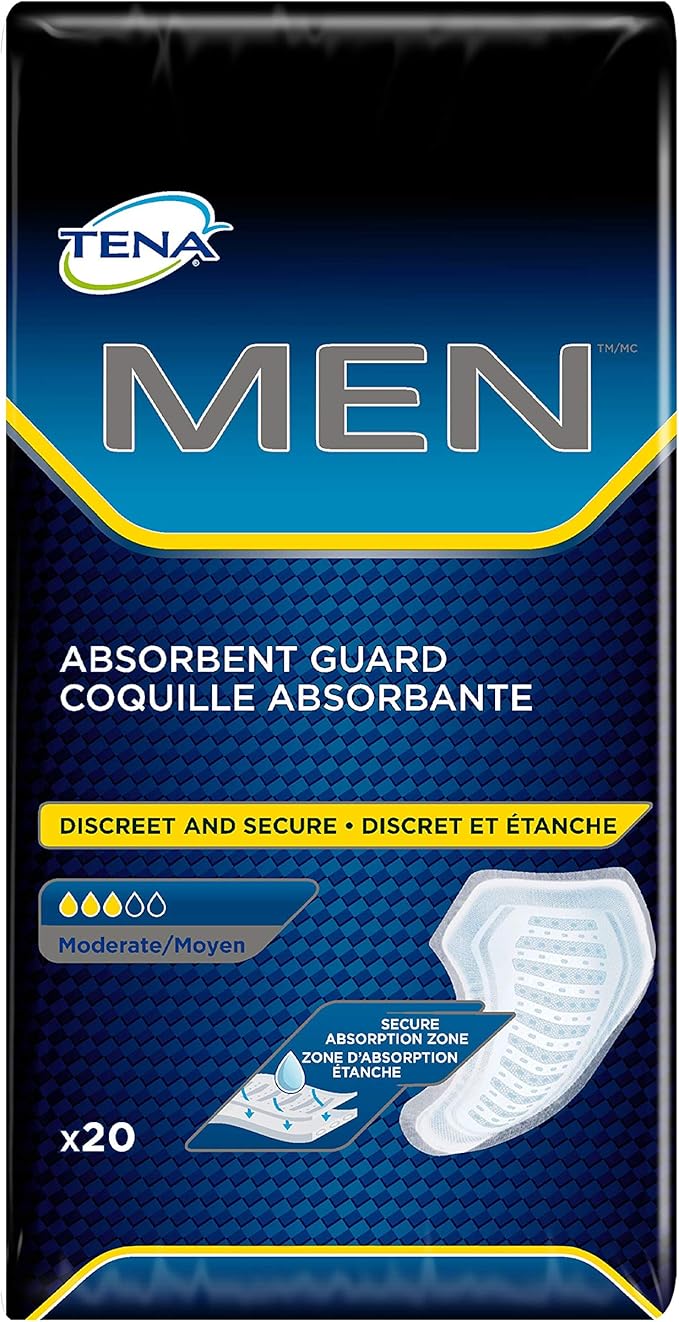 Amazon.com: Tena Incontinence Guards for Men, Maximum Absorbency, 20 ct ...