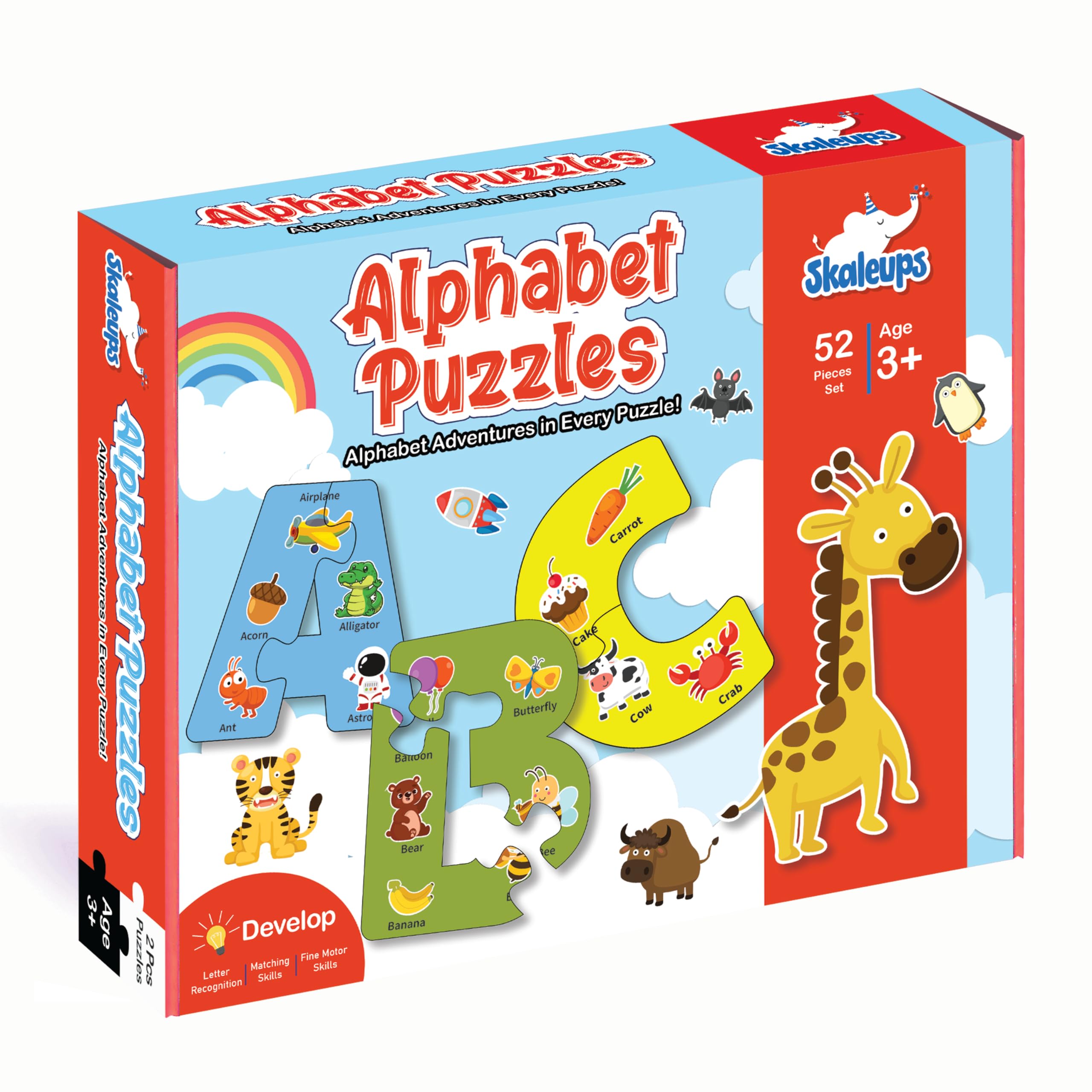 Buy Skaleups Alphabet Puzzles for Kids Ages 3-5, ABC Learning for ...