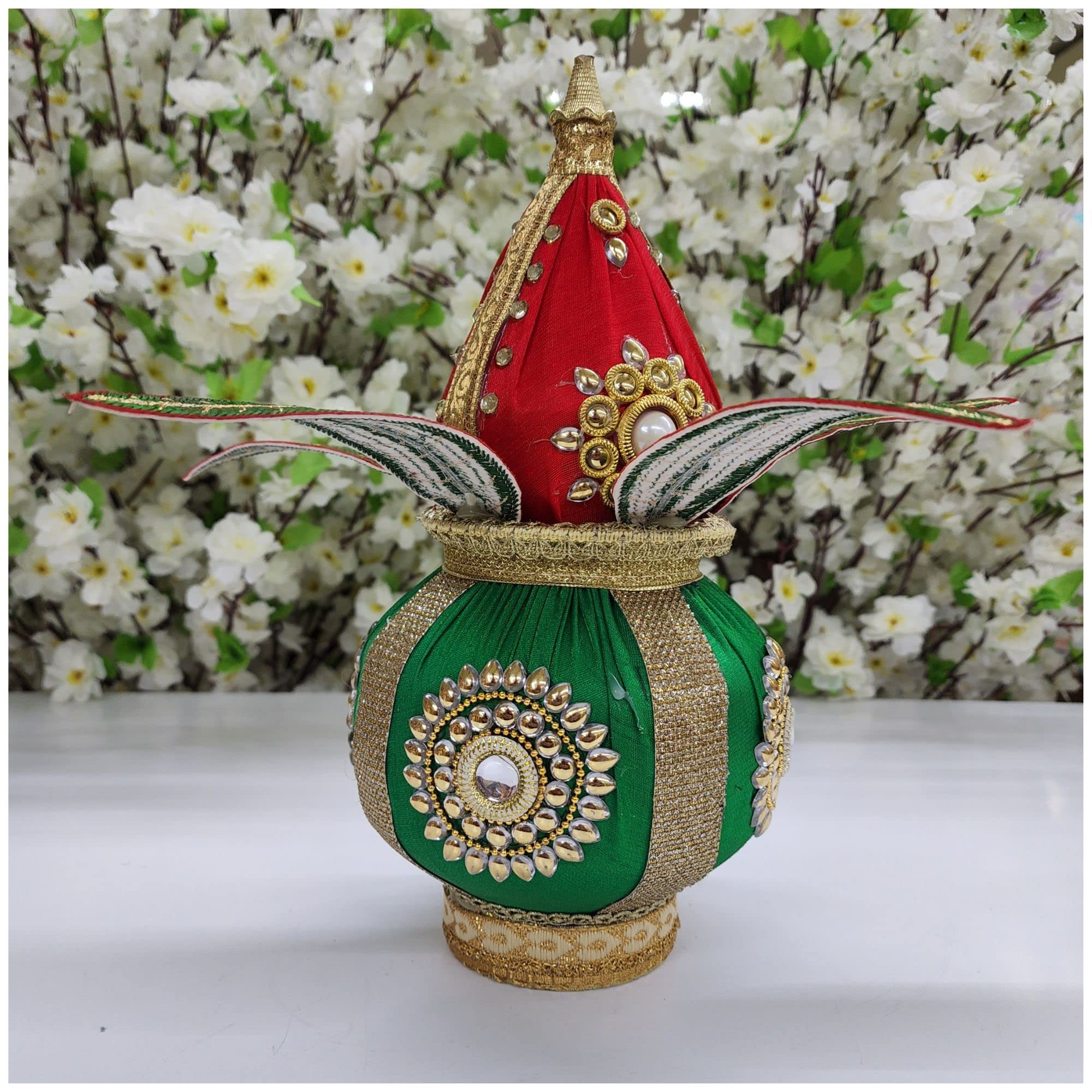 Buy AtoZ India Cart Indian Wedding Pooja Kalash Set Decorative Kalash buy-atoz-india-cart-indian-wedding-pooja-kalash-set-decorative-kalash