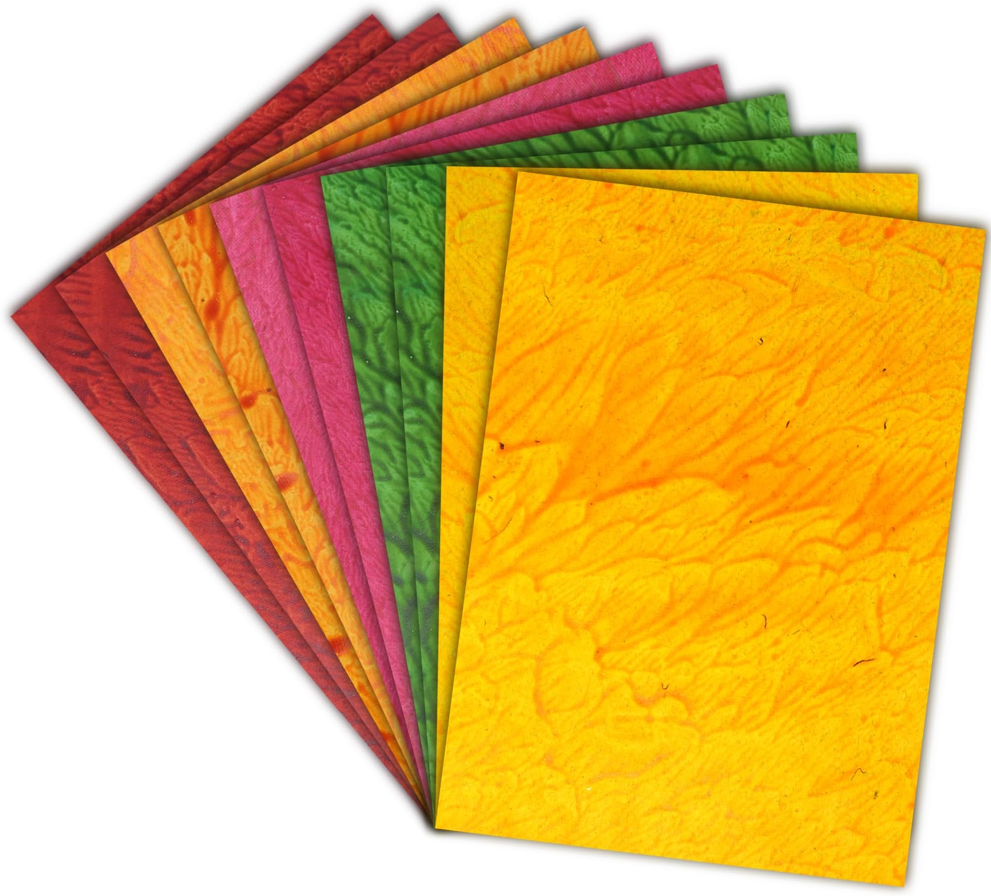FIRST CLICK Handmade Paper Crushed 5 Colored Sheets Chart Papers Sheet ...