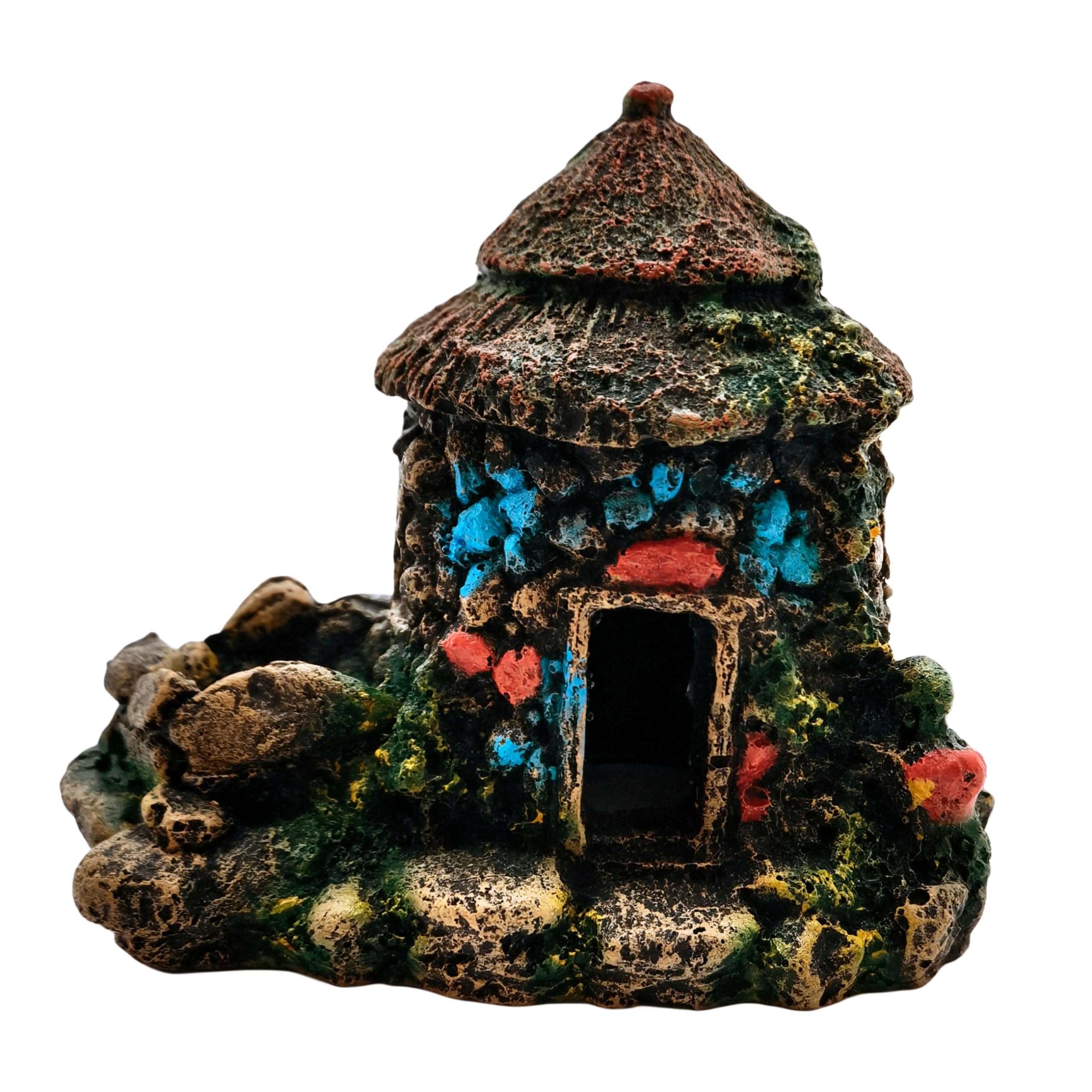 M2cbridge Aquarium Decorations Fish Hideout House Shelter Betta Cave ...