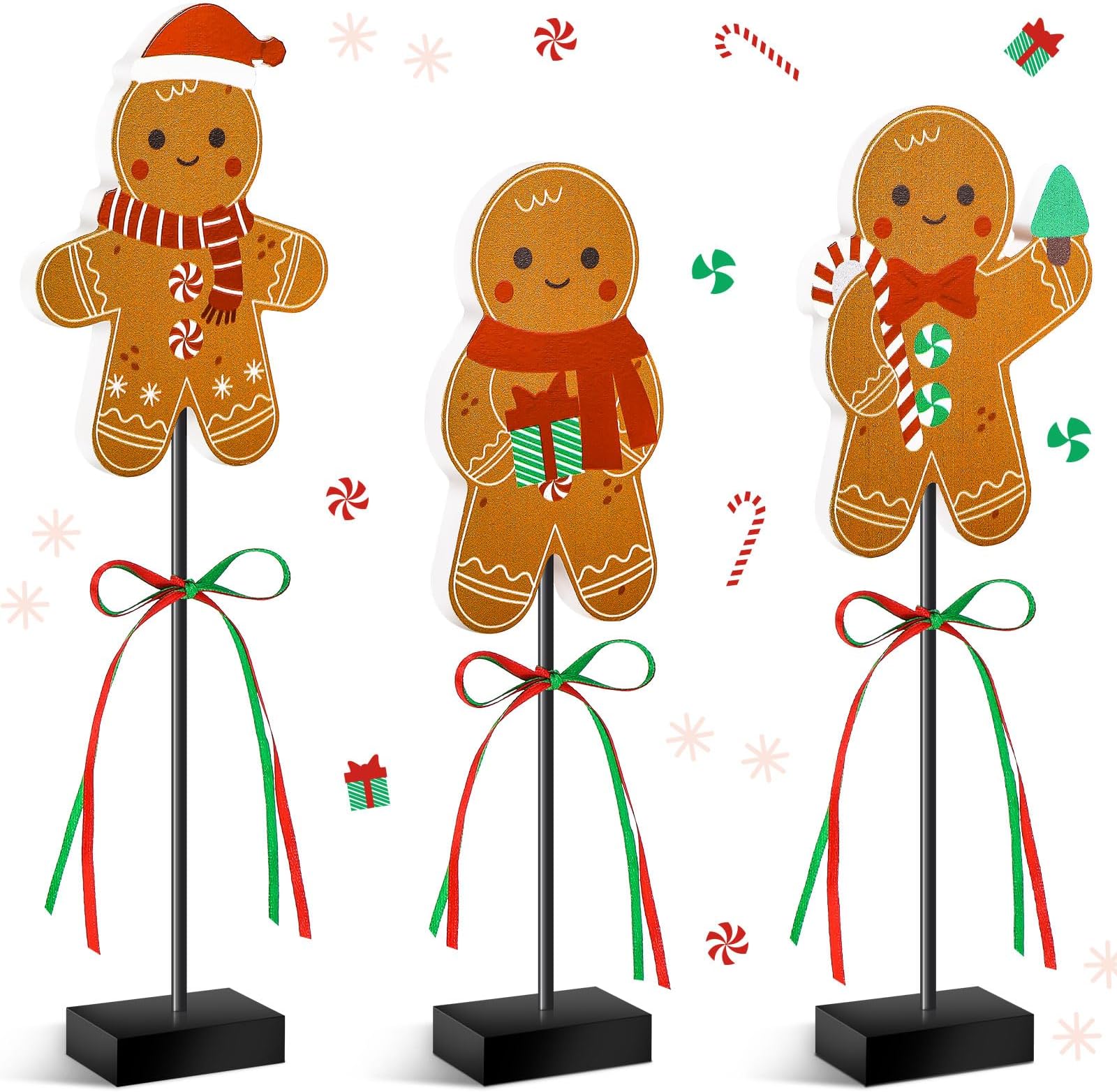 Amazon.com: NatNarr 3 Pcs Christmas Table Decorations Wooden Cute ...