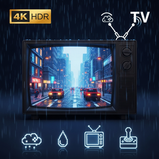 Retro 8-Bit Rain for Nostalgia – Study Mask | 4K Fire TV Screensaver ...