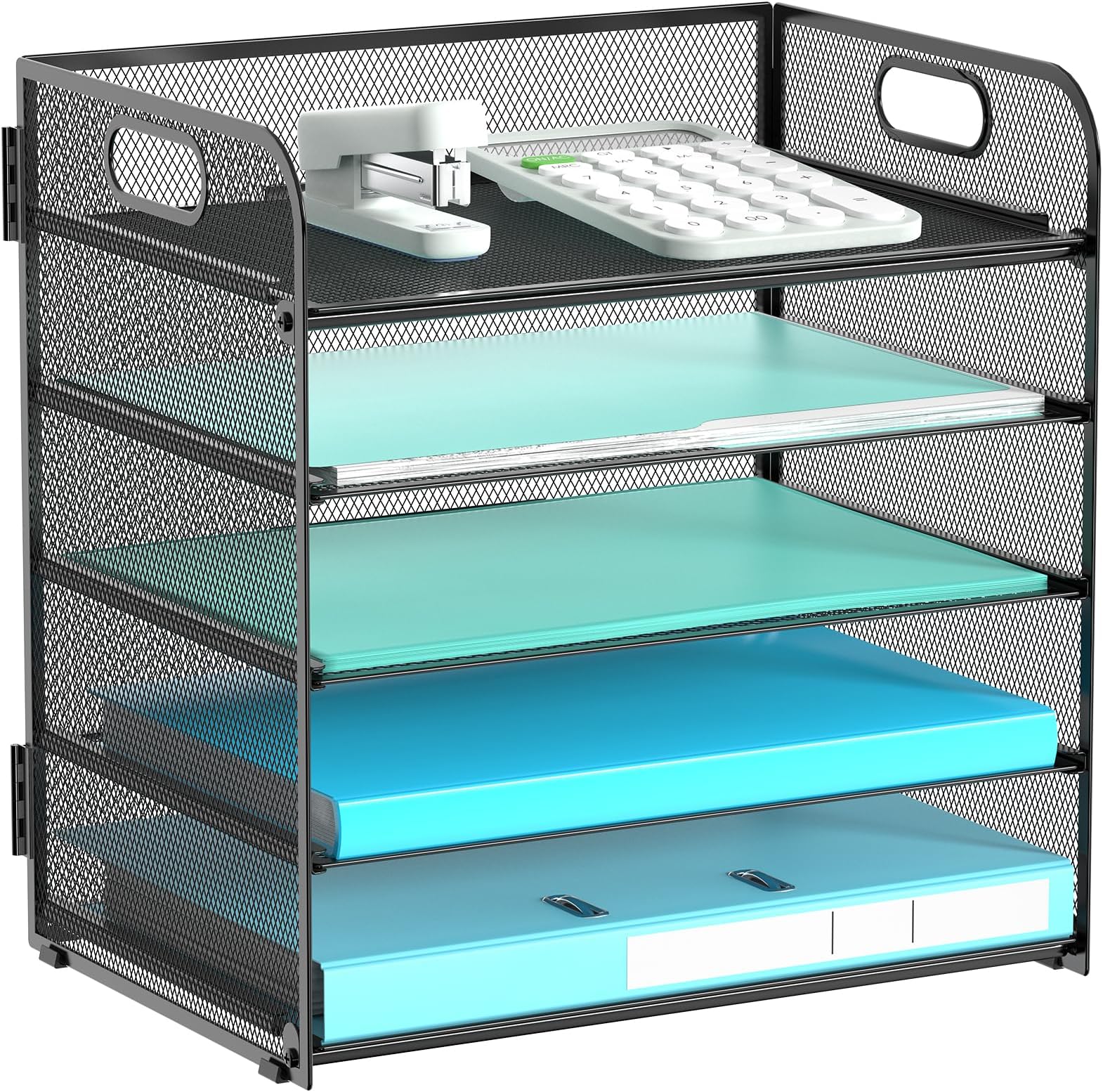 Amazon.com: Halter 3-Tier Mesh Desktop Organizer with Sliding Paper ...