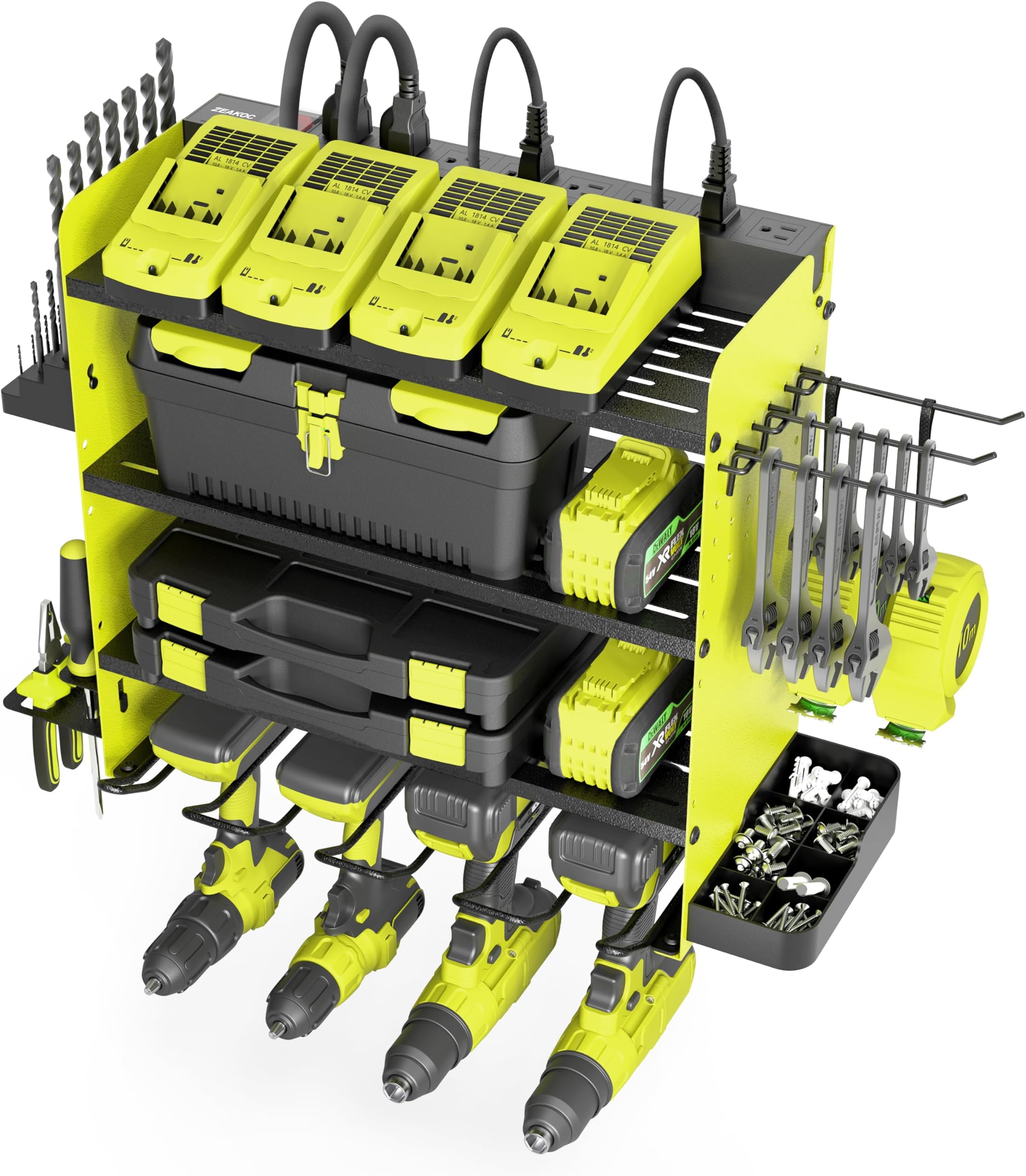Amazon.com: THILEMON Power Tool Organizer, 3 Layers, 7 Drill Holder ...