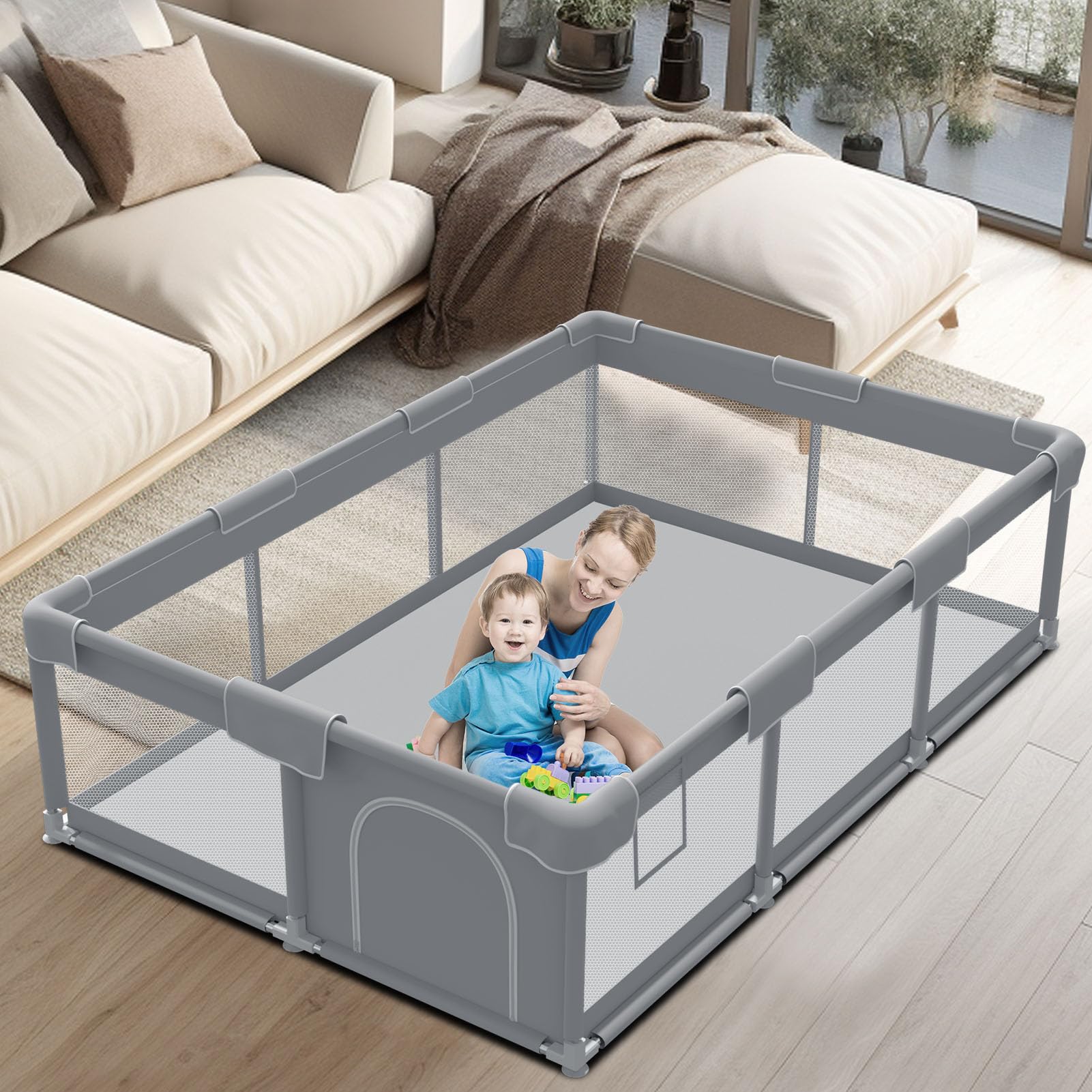 Amazon.com : Baby Playpen Baby Play Pen for Babies and Toddlers Safe ...