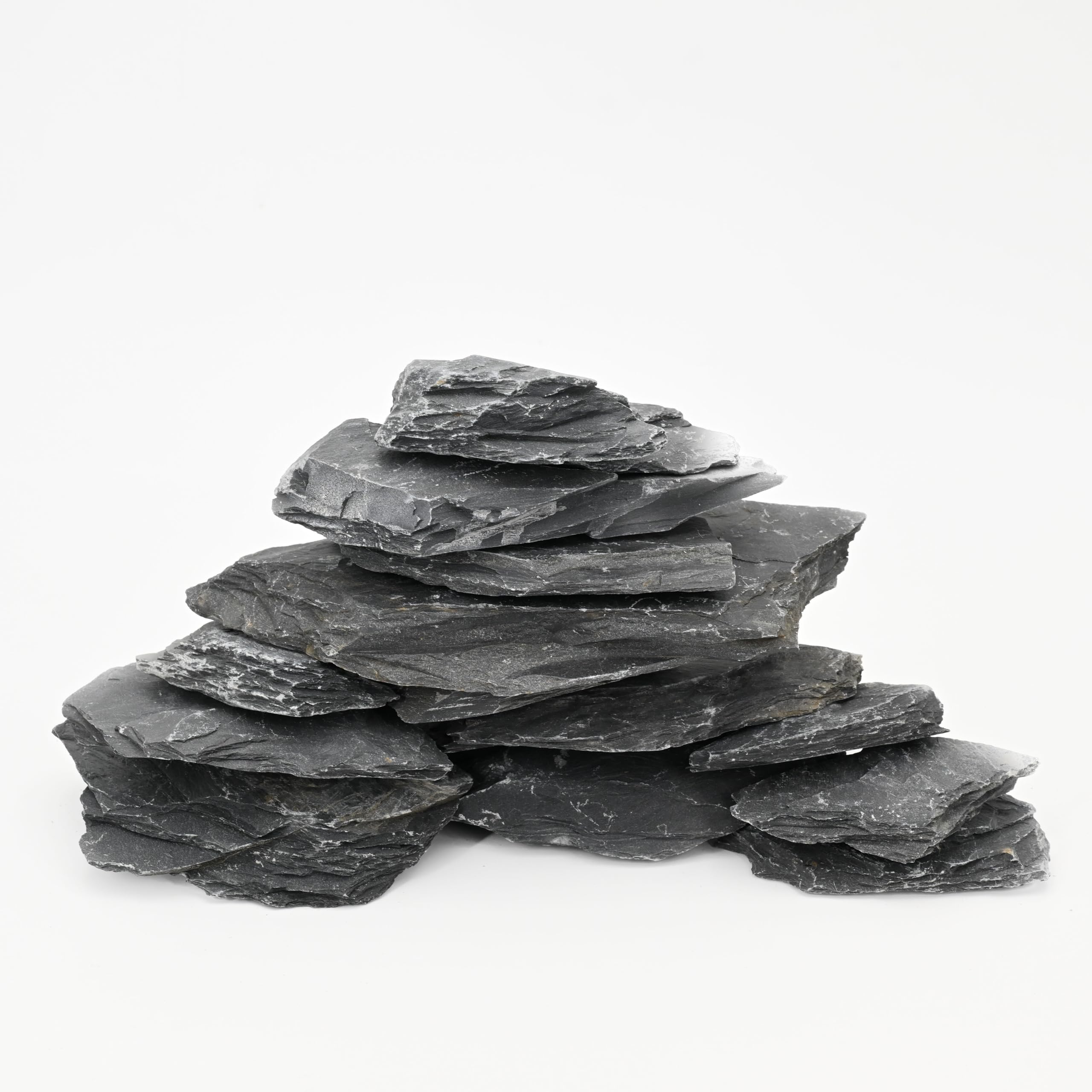 Unocho Natural Slate Stone Rocks 2 to 6 inches PH Neutral Fish Tank ...