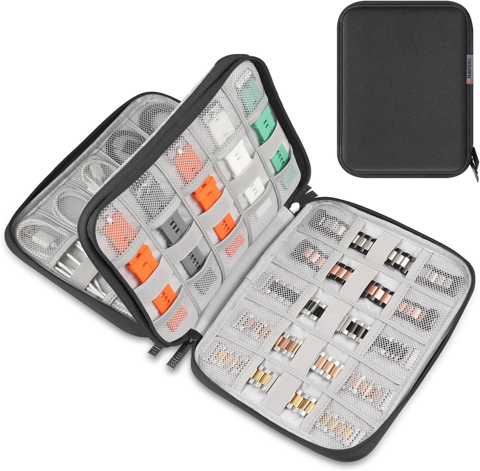 Amazon.com : Electronic Accessories Organizer Carry Bag, Travel Cable ...