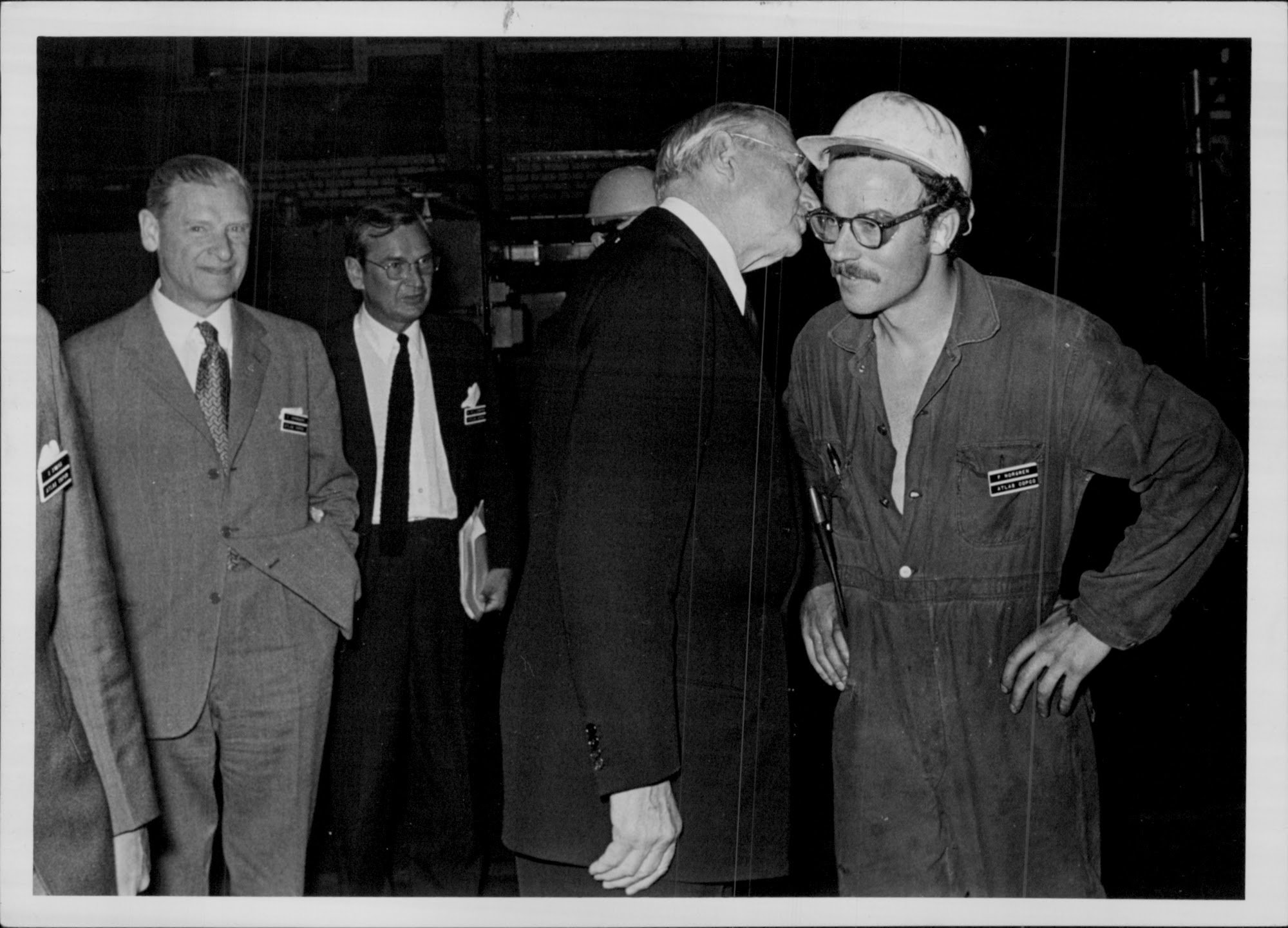 Vintage Photo Of Atlas Copco Dr Marcus Wallenberg Together Metal ...