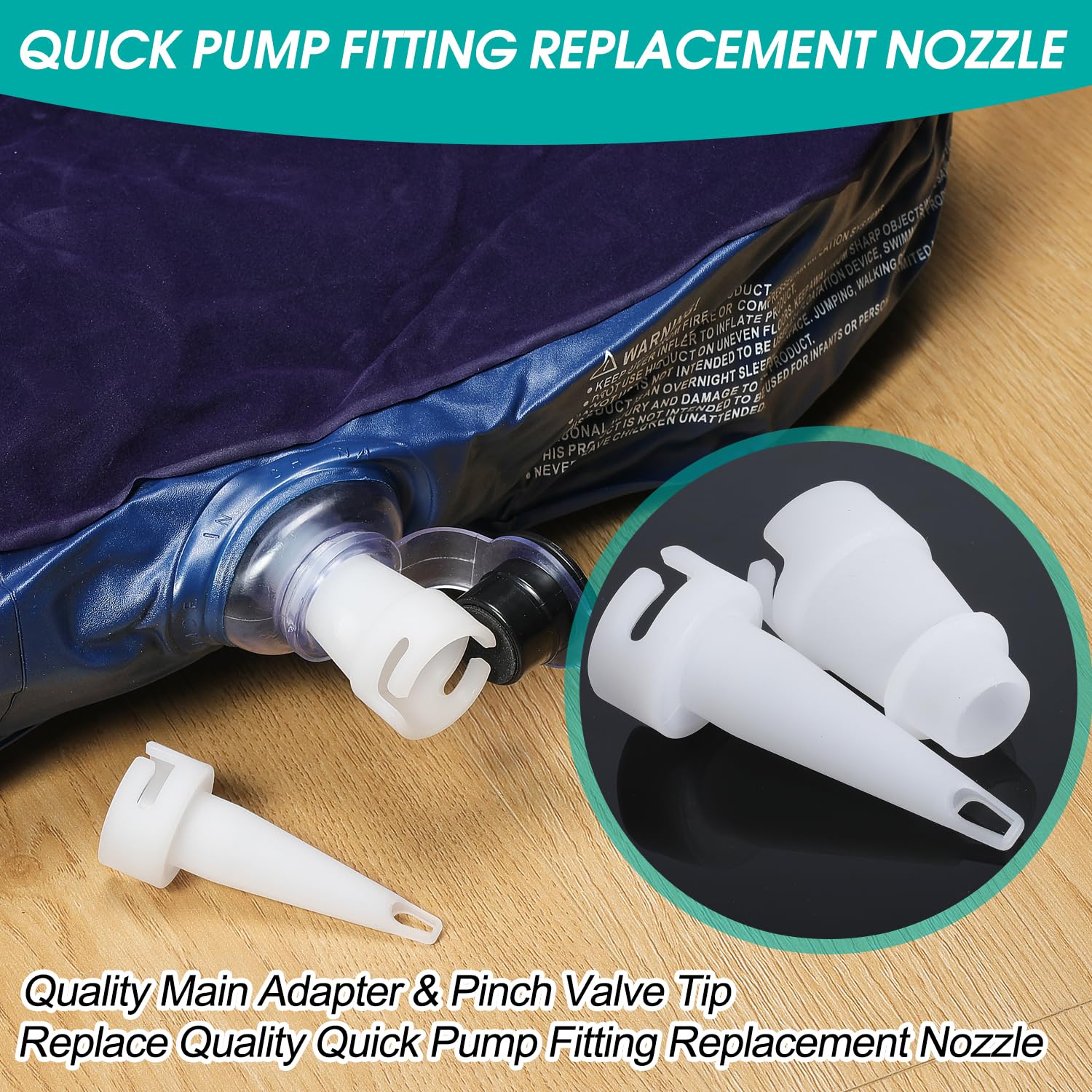 Snapklik.com : Quick Pump Fitting Nozzle Inflation Air Pump Adapter ...