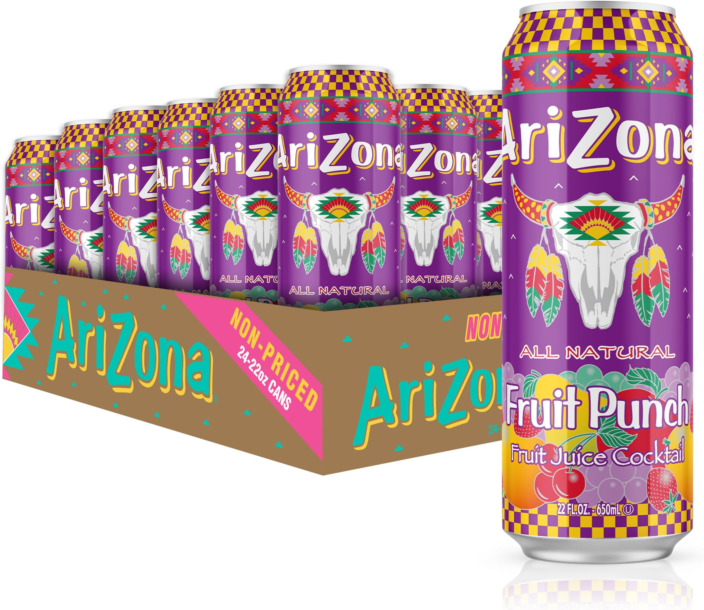 Amazon.com: AriZona Fruit Punch - Big Can, 22 Fl Oz (Pack of 24)