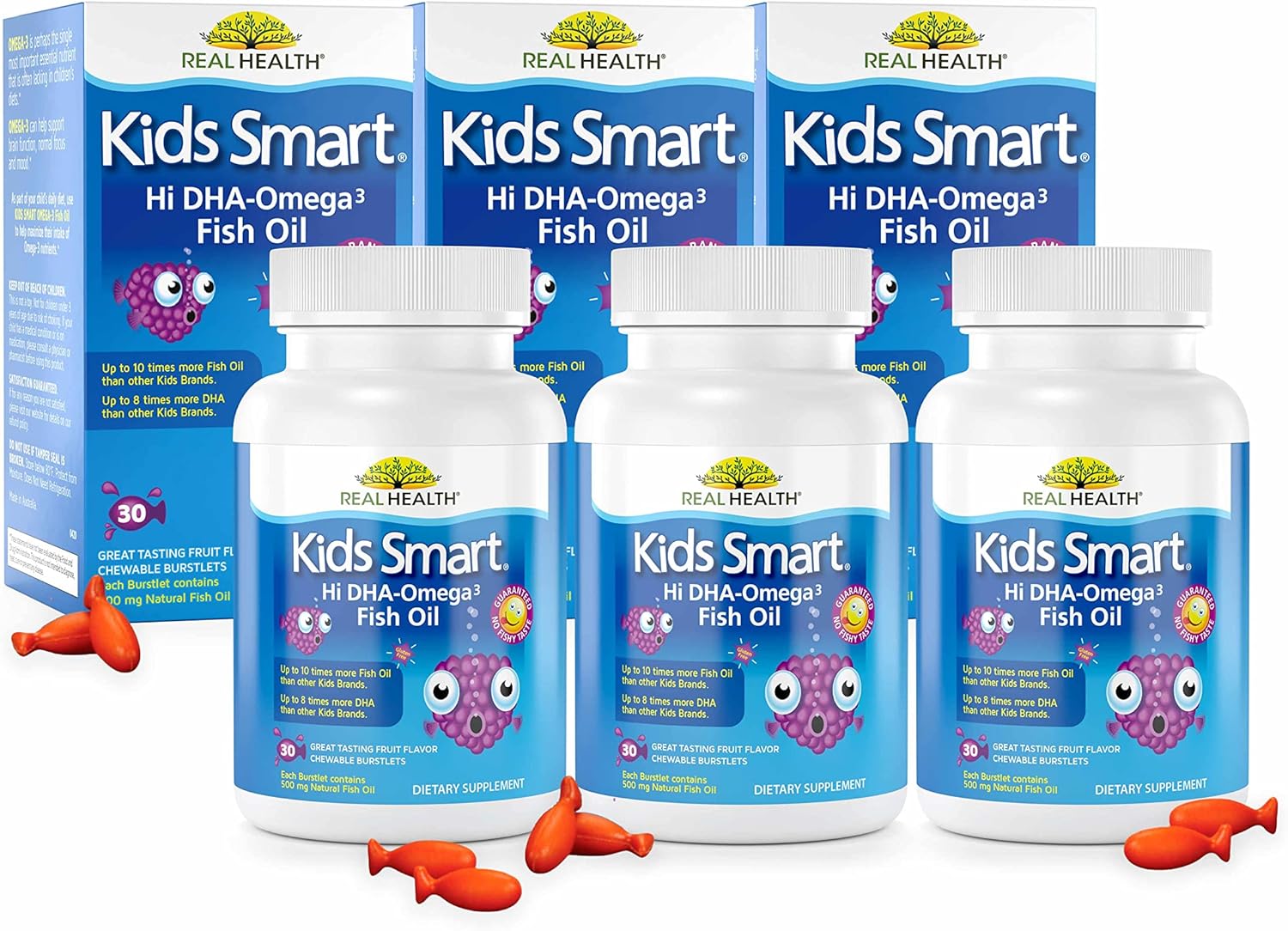 Amazon.com: Real Health Bioglan Kids Smart Omega 3 Fish Oil, 30 ...