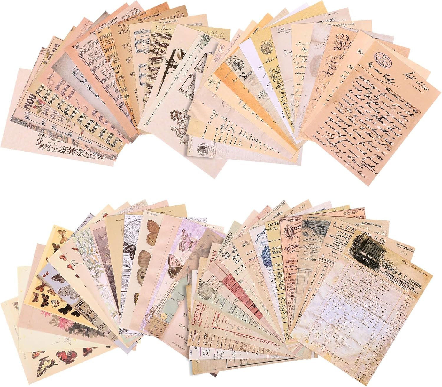 Amazon.com : 240 Pcs Vintage Scrapbooking Paper, 4 Theme 6x4” Vintage ...