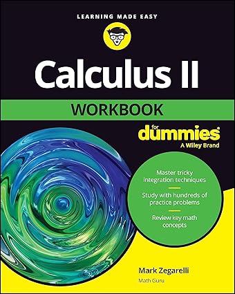 Calculus Ii Workbook For Dummies Zegarelli Mark 9781394188024