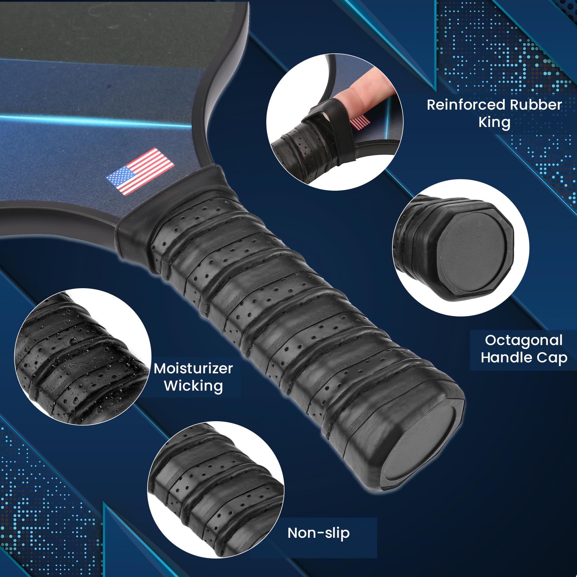 Snapklik.com : APE SMASH Pickleball Paddles Set Of 2 Non-Slip Grip ...