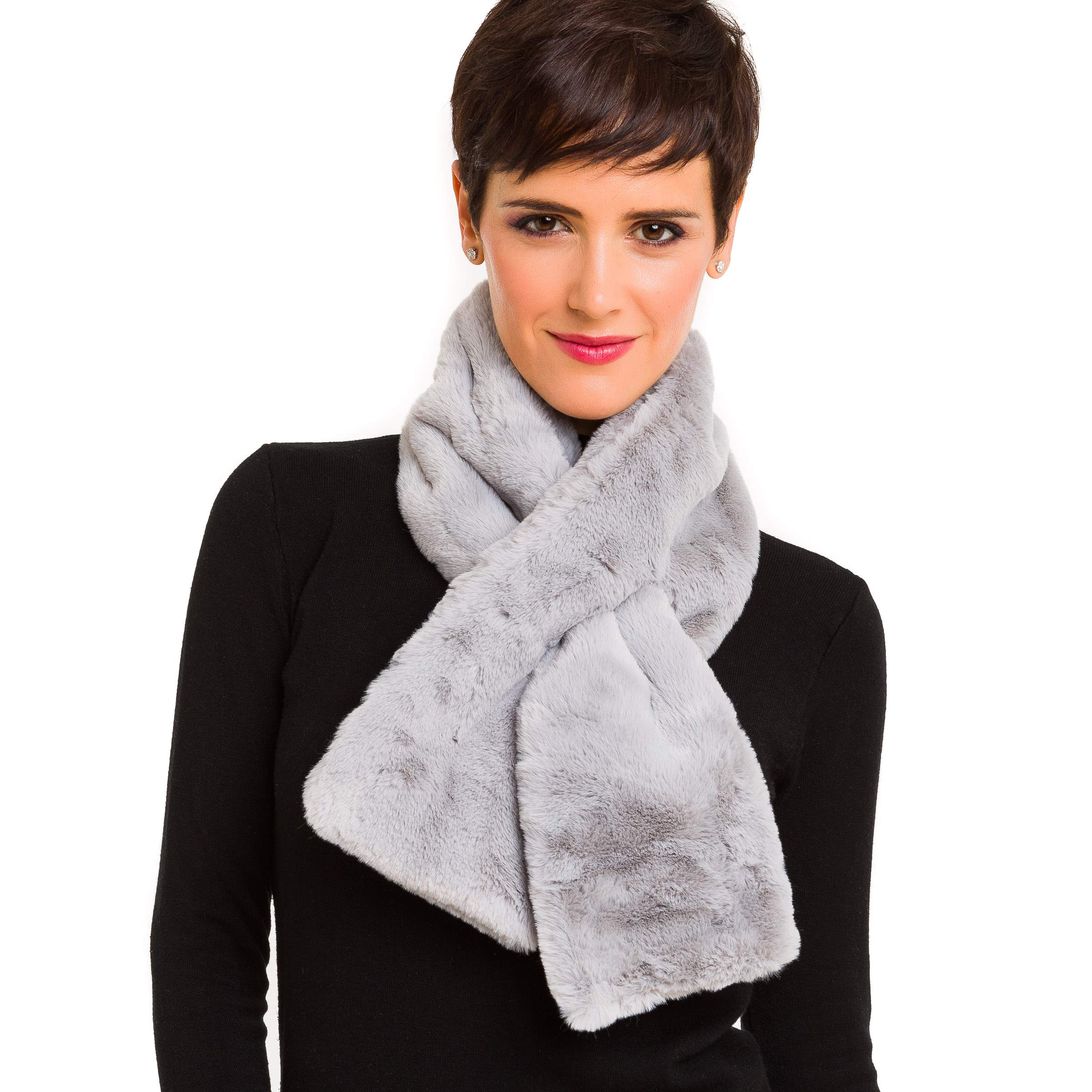 Snapklik.com : Fur Collar Scarf For Women Faux Fur Scarves Neck Shrug ...