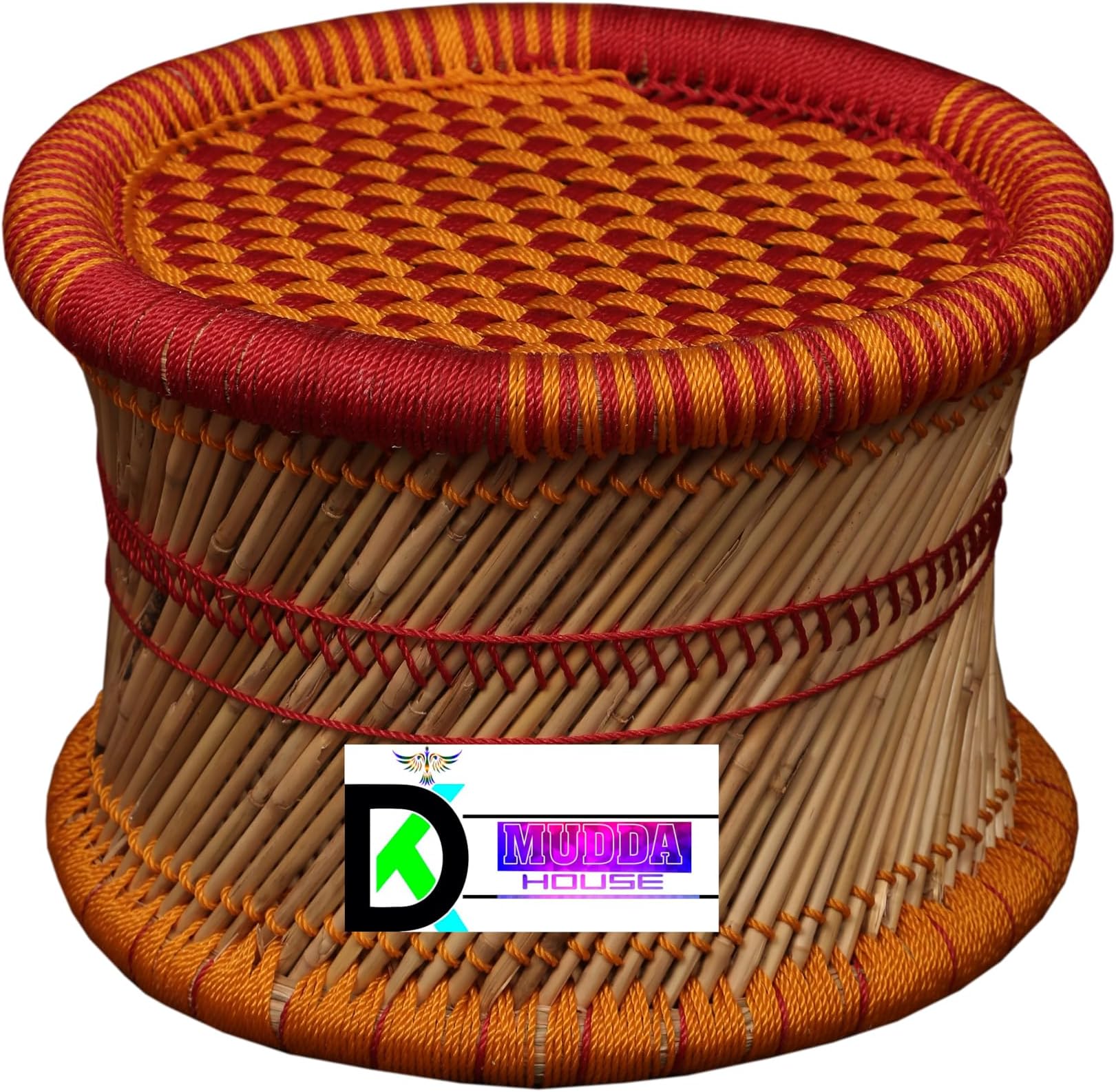 D.K Mudda House Handmade Sarkanda Wooden Small Muddi/Stool (Wood ...