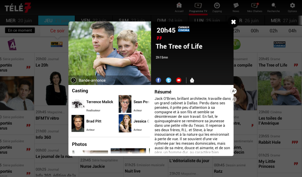 Télé7 programme TV - Application sur Amazon Appstore