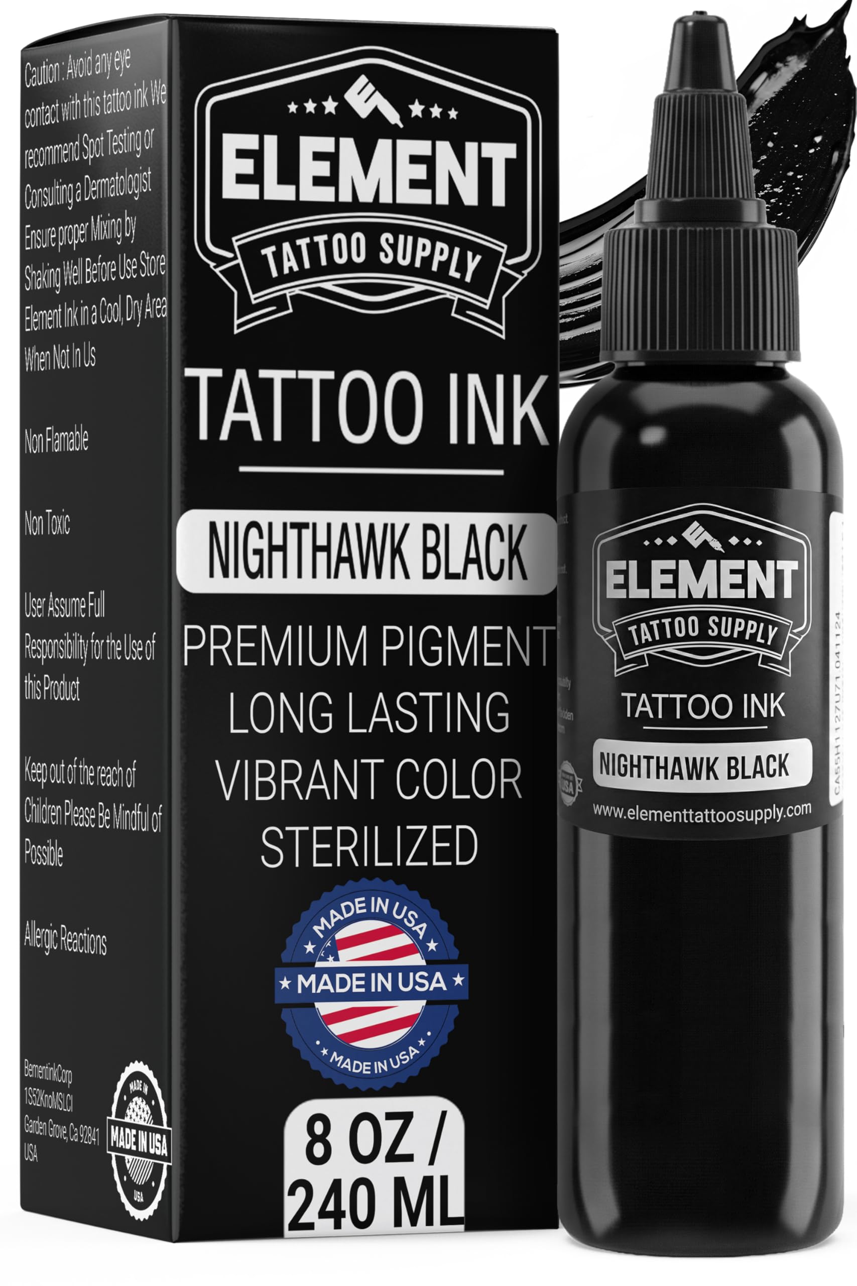 Snapklik.com : Nighthawk Black Tattoo Ink 8oz Deep Dark Black Pigment ...