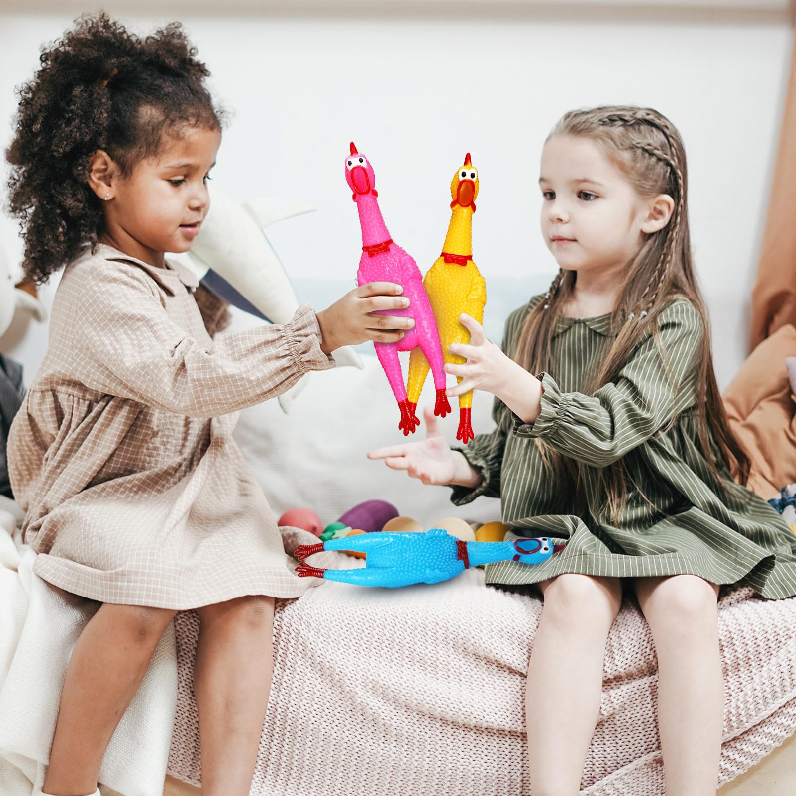 Snapklik.com : Jerify 40 Pack 12 Inch Rubber Chicken Screaming Chicken ...