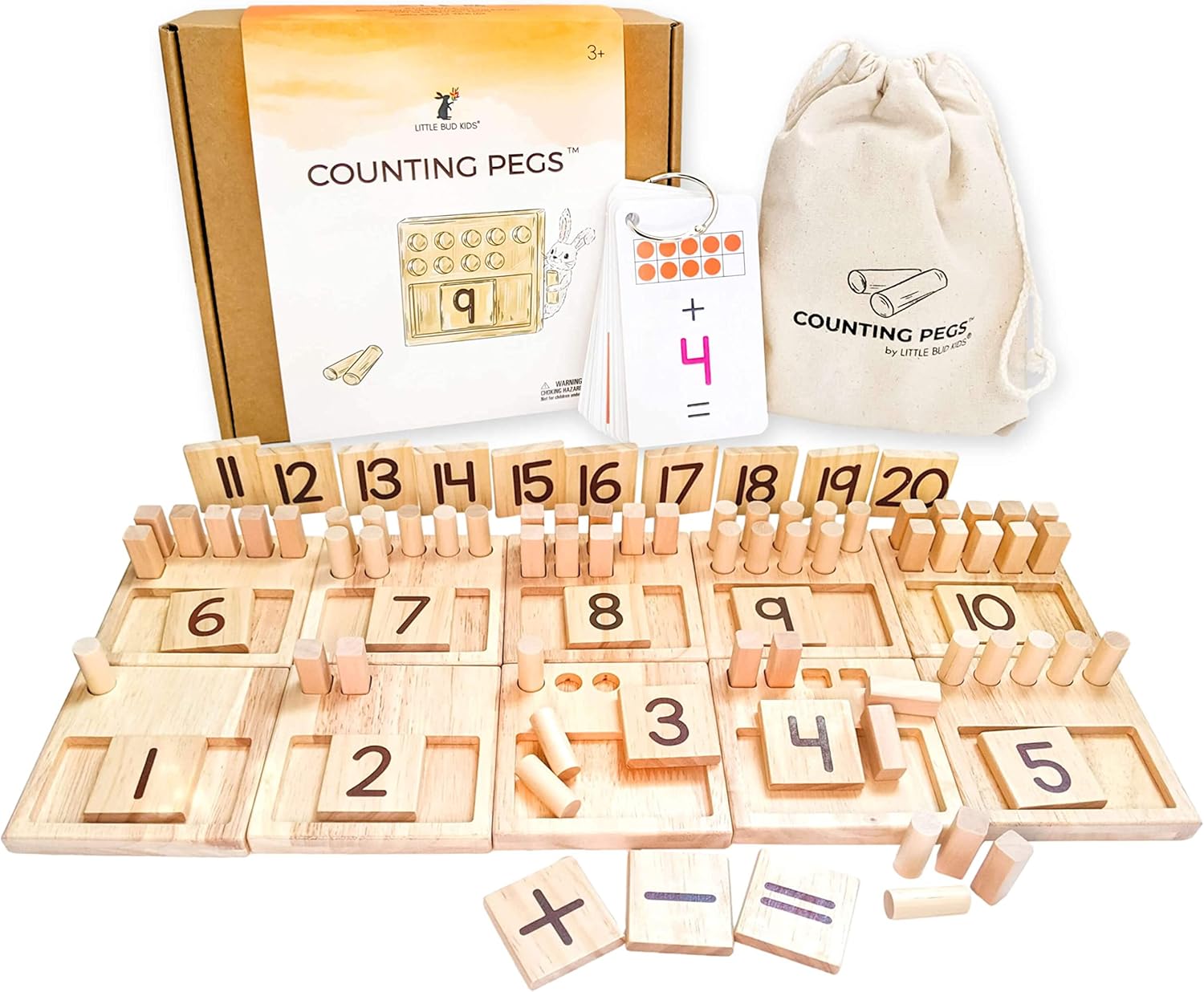 Counting Pegs Ten Frame Math Toy - A Number Learning Resource Toddler ...