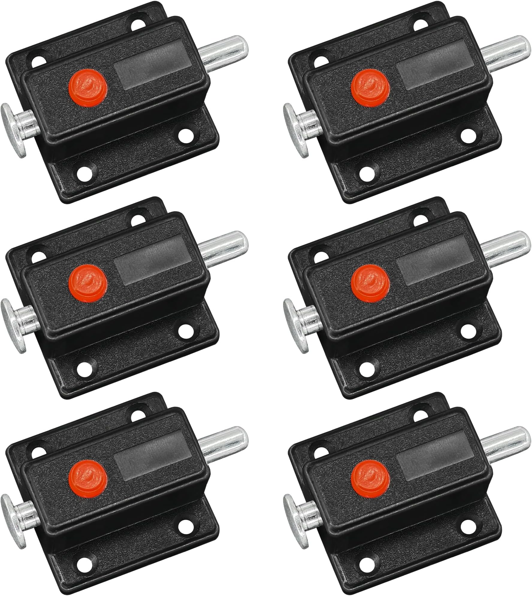 8 PCS Plastic Spring Loaded Automatic Door Latches with Push Button ...