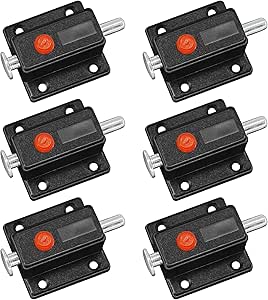 6 PCS Button Spring Loaded Automatic Door Latches : Amazon.co.uk: DIY ...