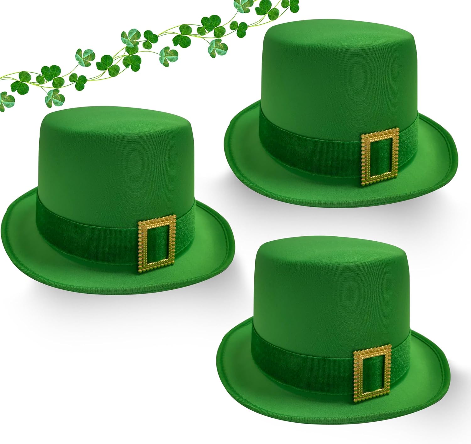 MEDEJU 3 Pcs St. Patrick's Day Top Hat Cupid Costume Leprechaun Hat ...