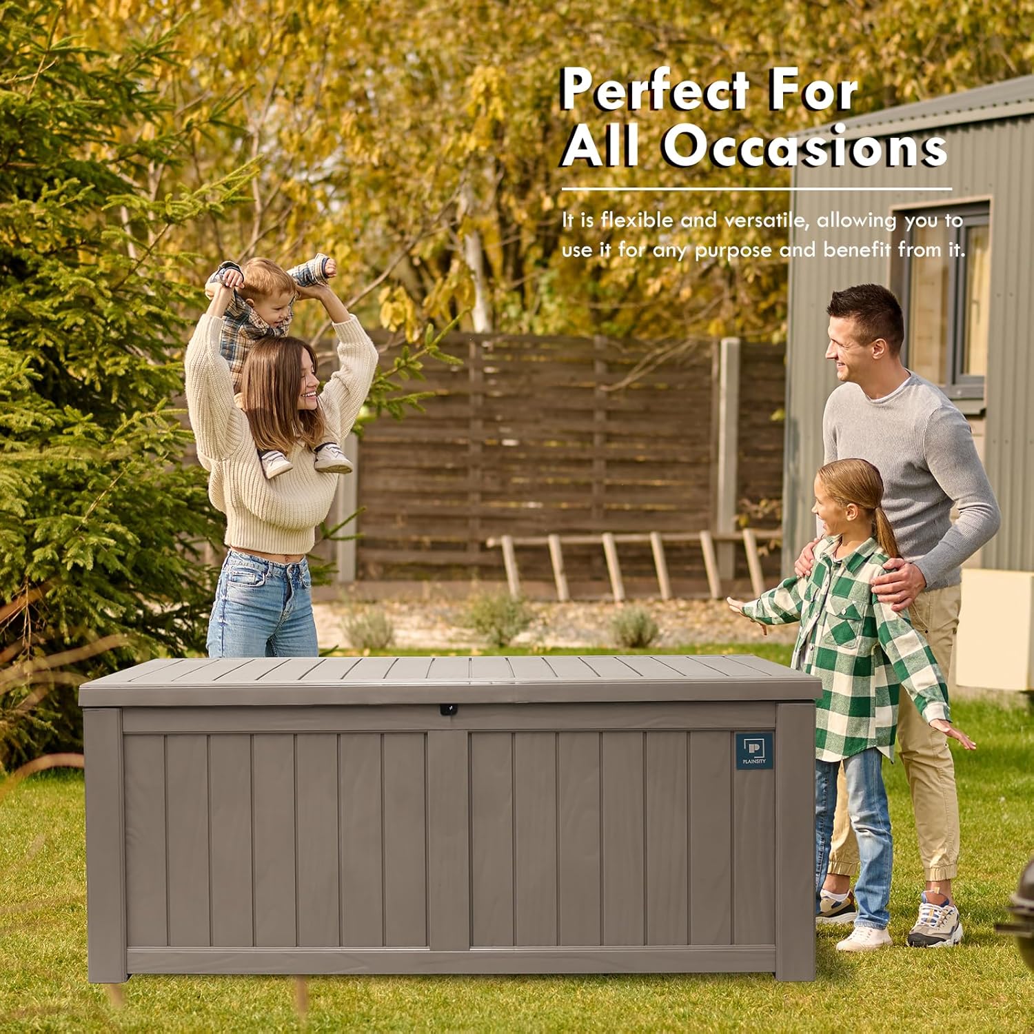 Caja grande de 120 galones, caja de almacenamiento de resina para ...