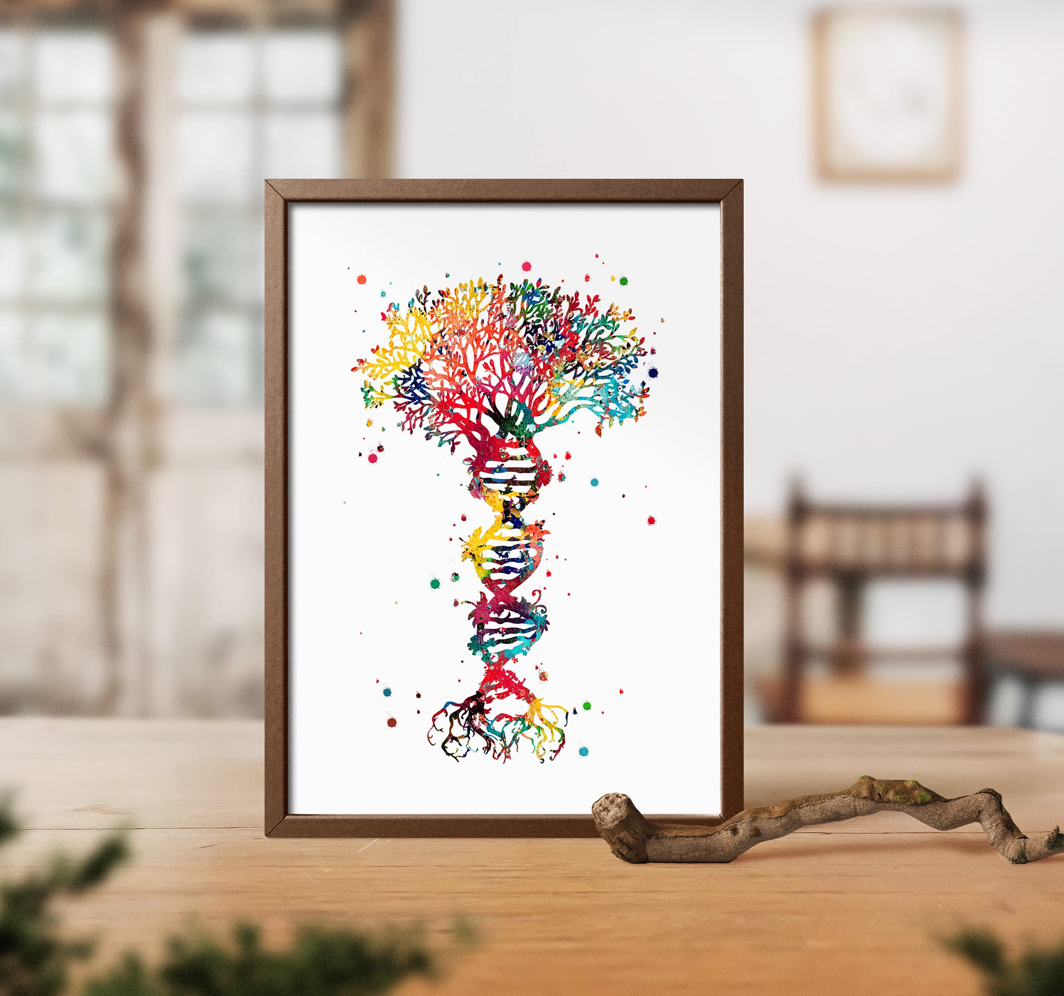 Buy DNA Tree of Life Watercolor Art Print Medical Symbol Wall Art DNA ...