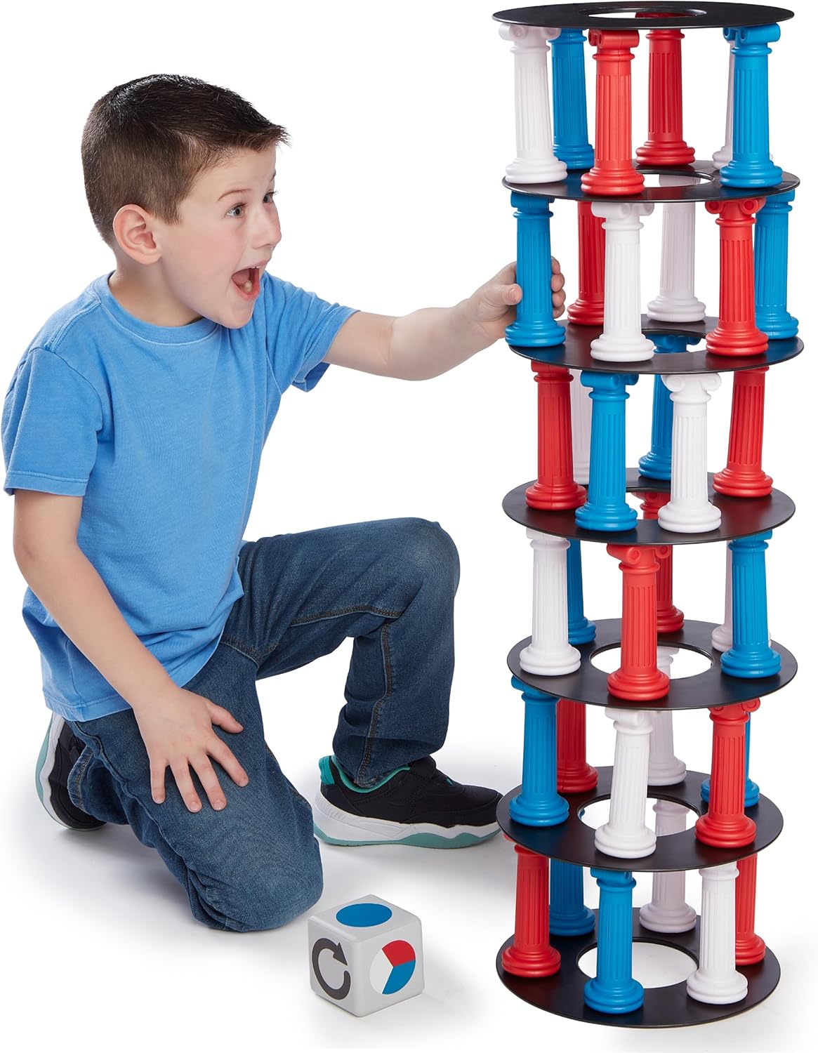 Amazon.com: NSG Giant Tumbling Tower Game - Classic Stacking Game, 36 ...